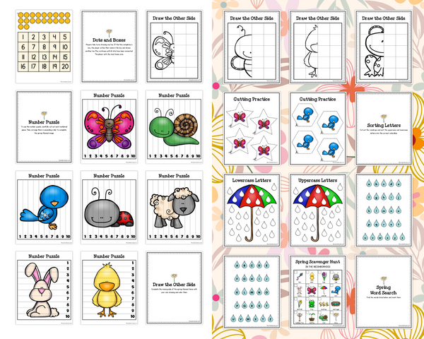 20 Spring Mega Activities Printable Pack – CrystalandComp