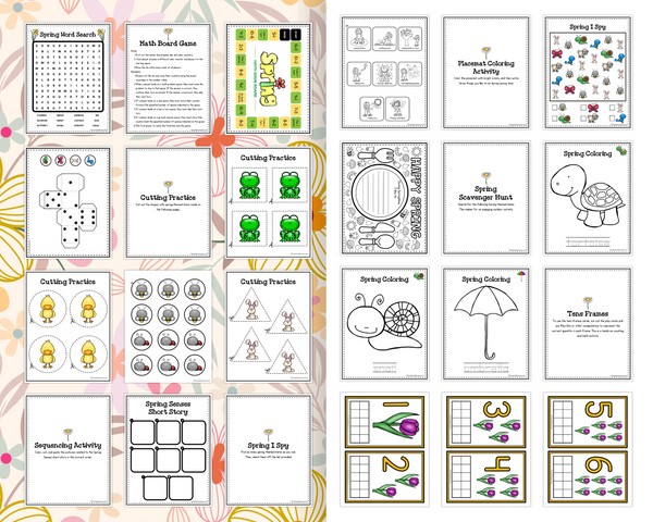 20 Spring Mega Activities Printable Pack – CrystalandComp