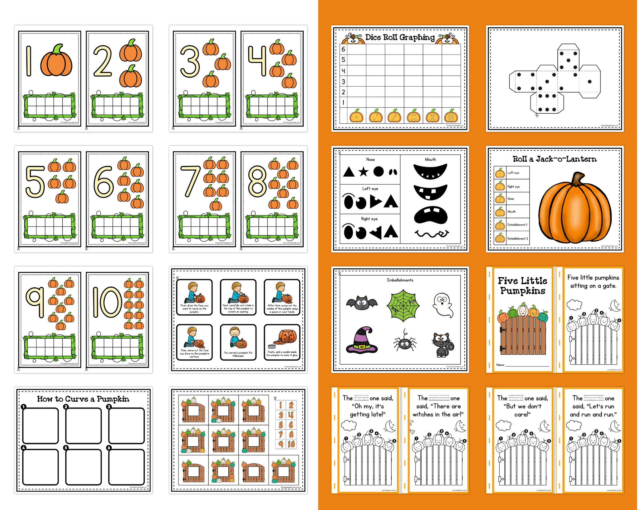 20 PUMPKIN THEMED EDUCATION PRINTABLE ACTIVITIES – CrystalandComp