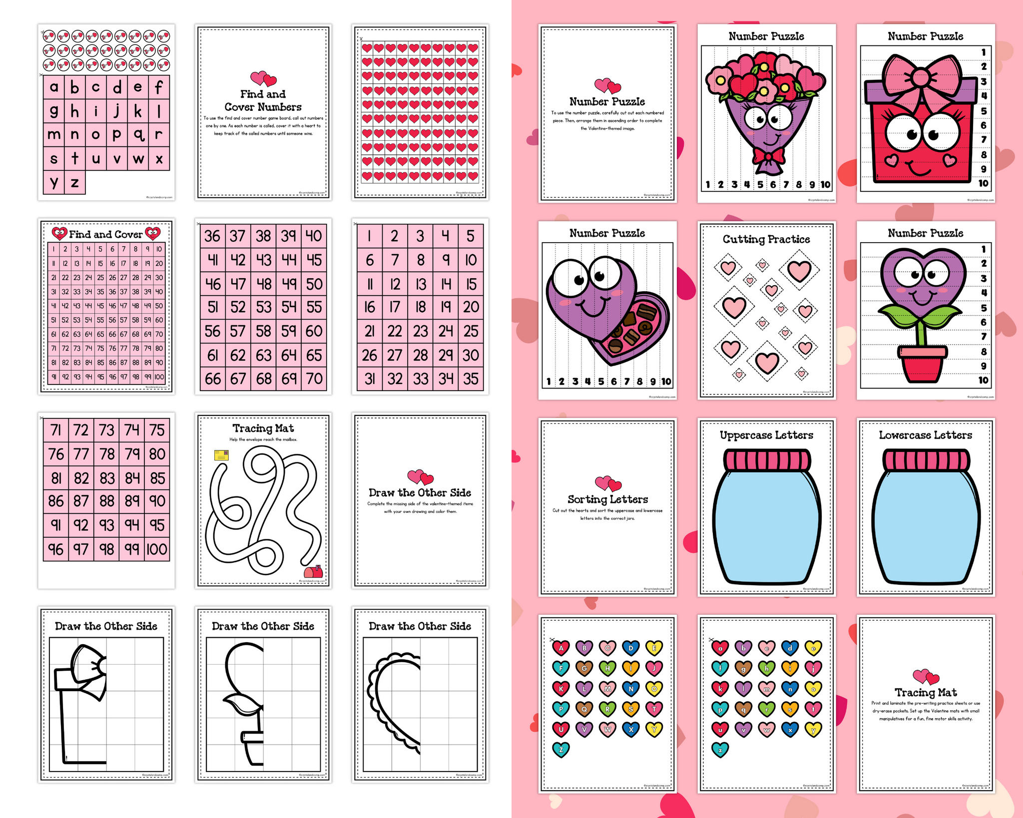 20 Printable Valentine’s Day Activities – CrystalandComp
