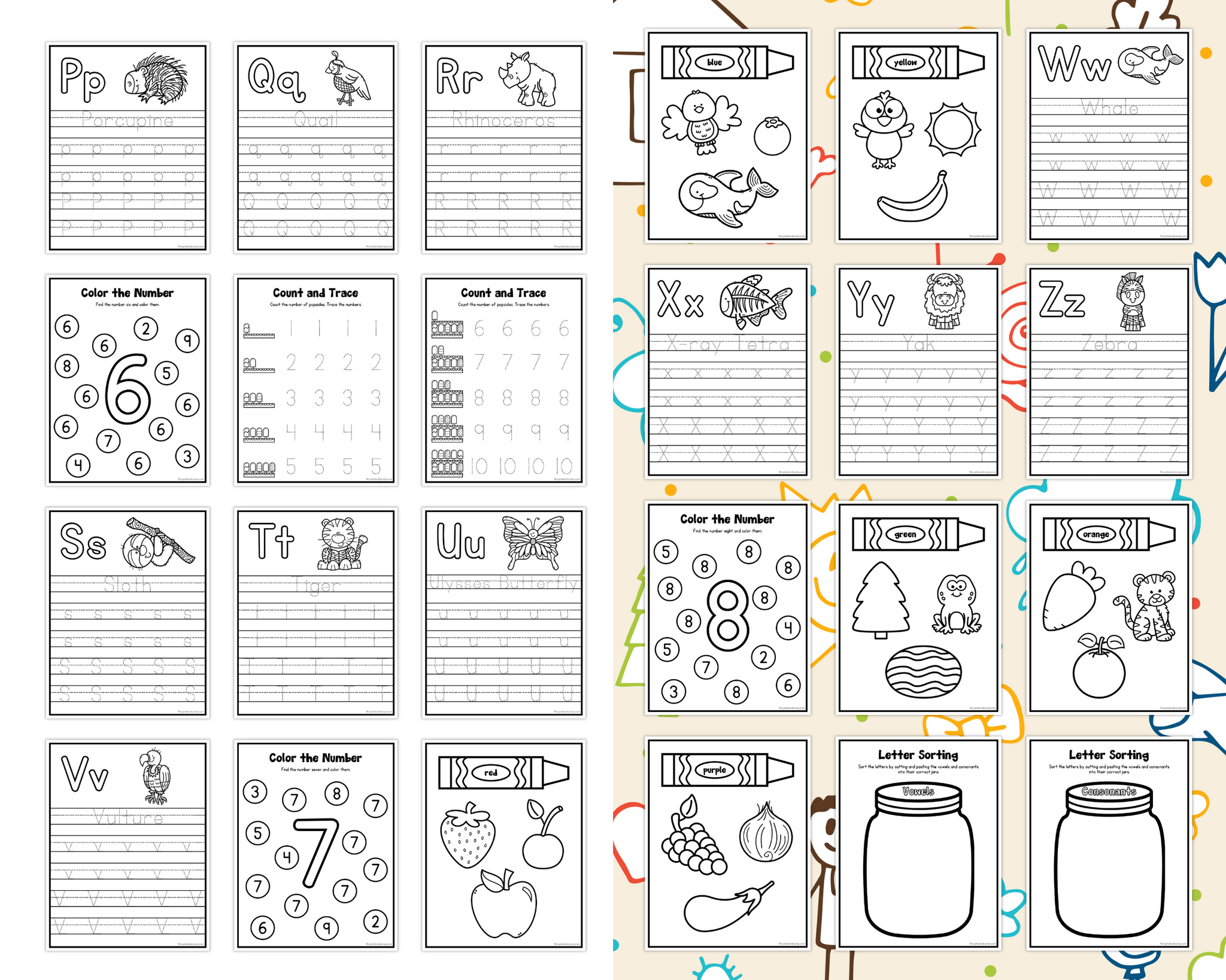 Printable 200+ Pages Pre-K Summer Review with Lesson Plan Included ...