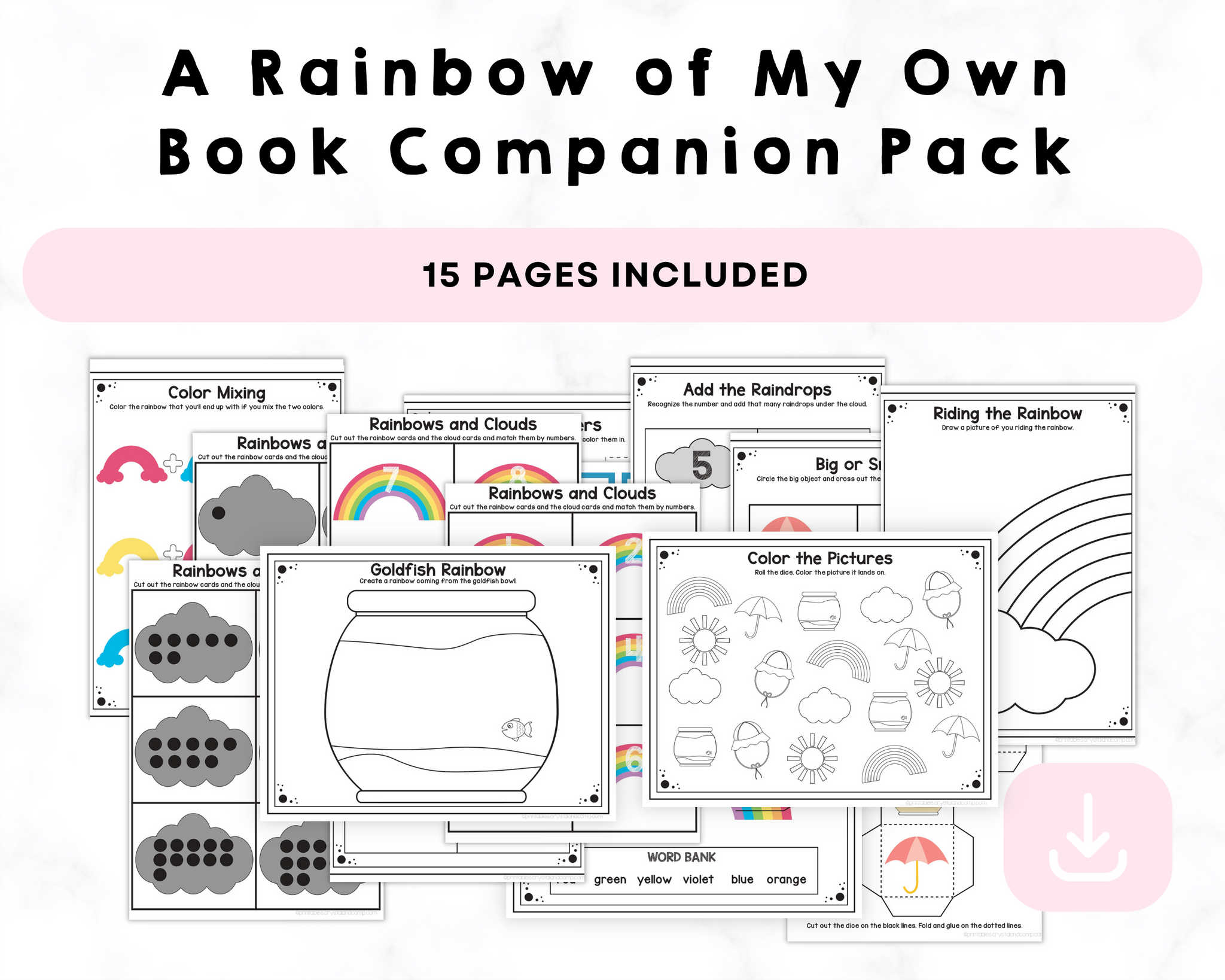 A Rainbow of My Own Book Companion Pack Printables – CrystalandComp