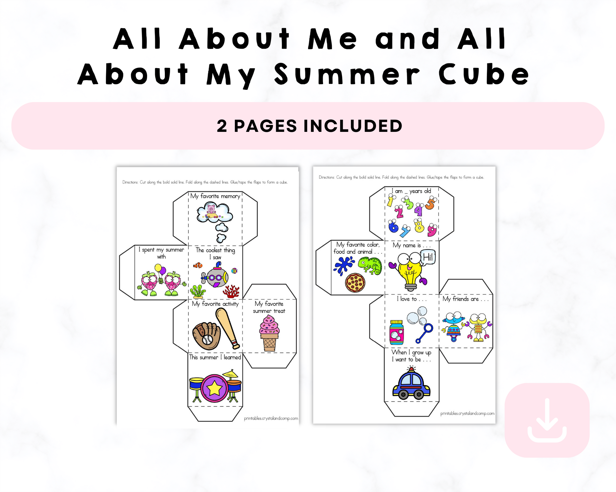 All About Me and All About My Summer Cube – CrystalandComp