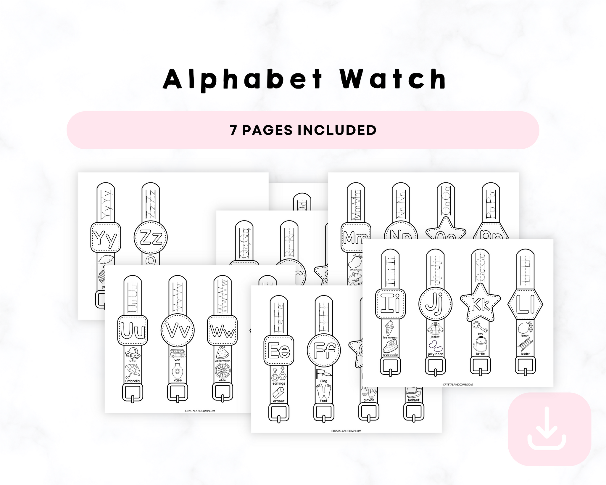 Printable Alphabet Watch – CrystalandComp