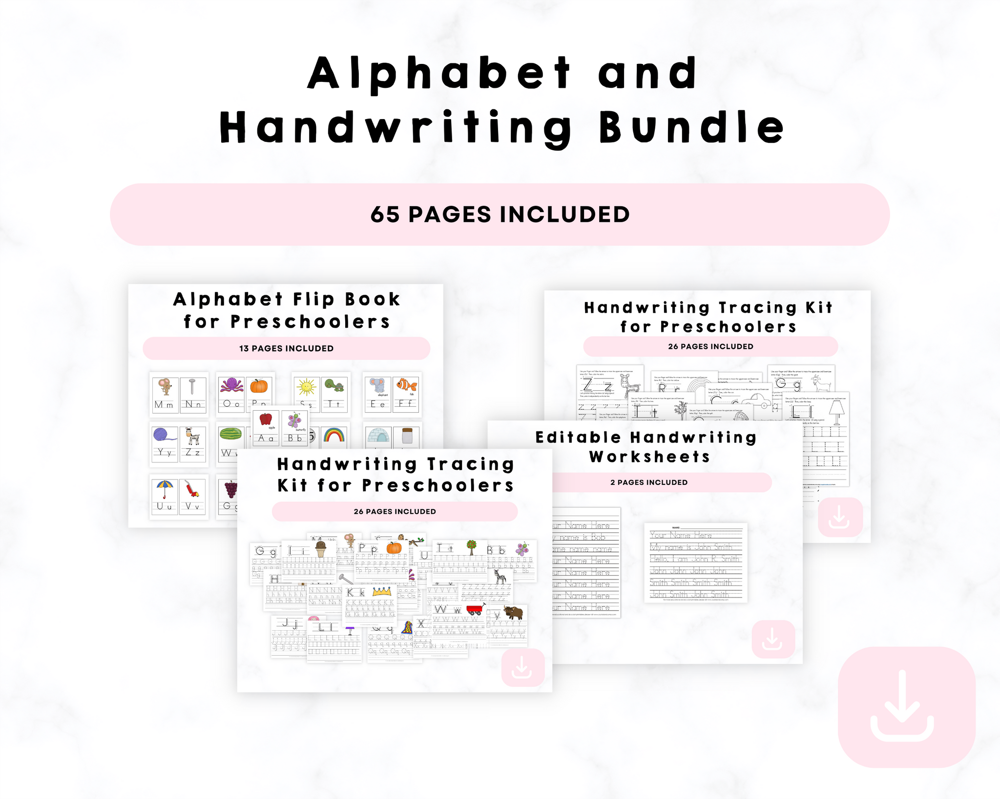 Printable Alphabet and Handwriting Bundle – CrystalandComp