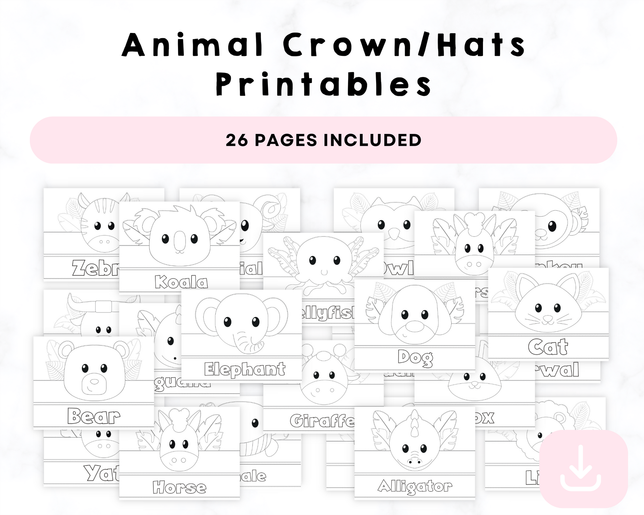 Animal Crown/Hats Printables – CrystalandComp