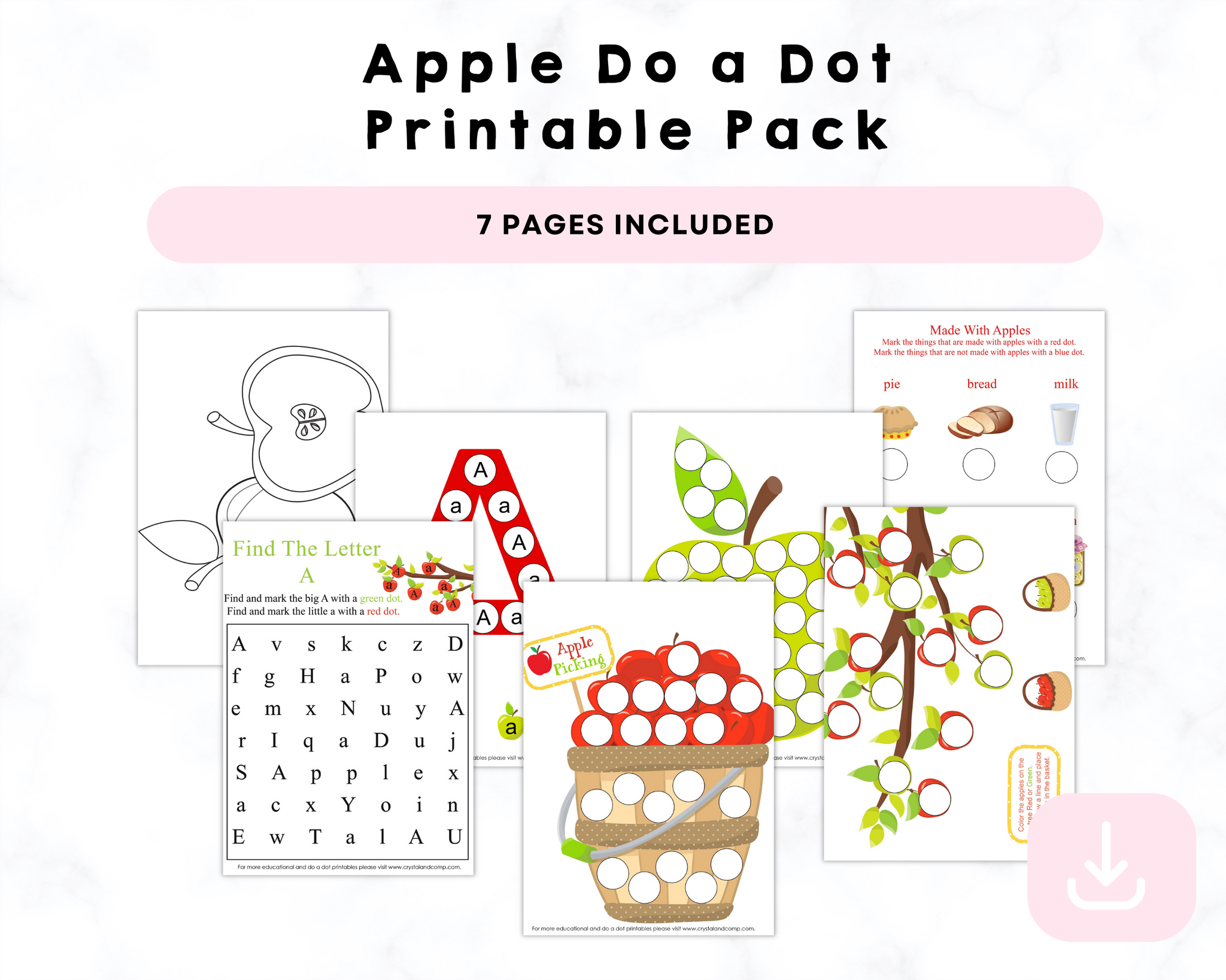 Apple Do a Dot Printable Pack – CrystalandComp