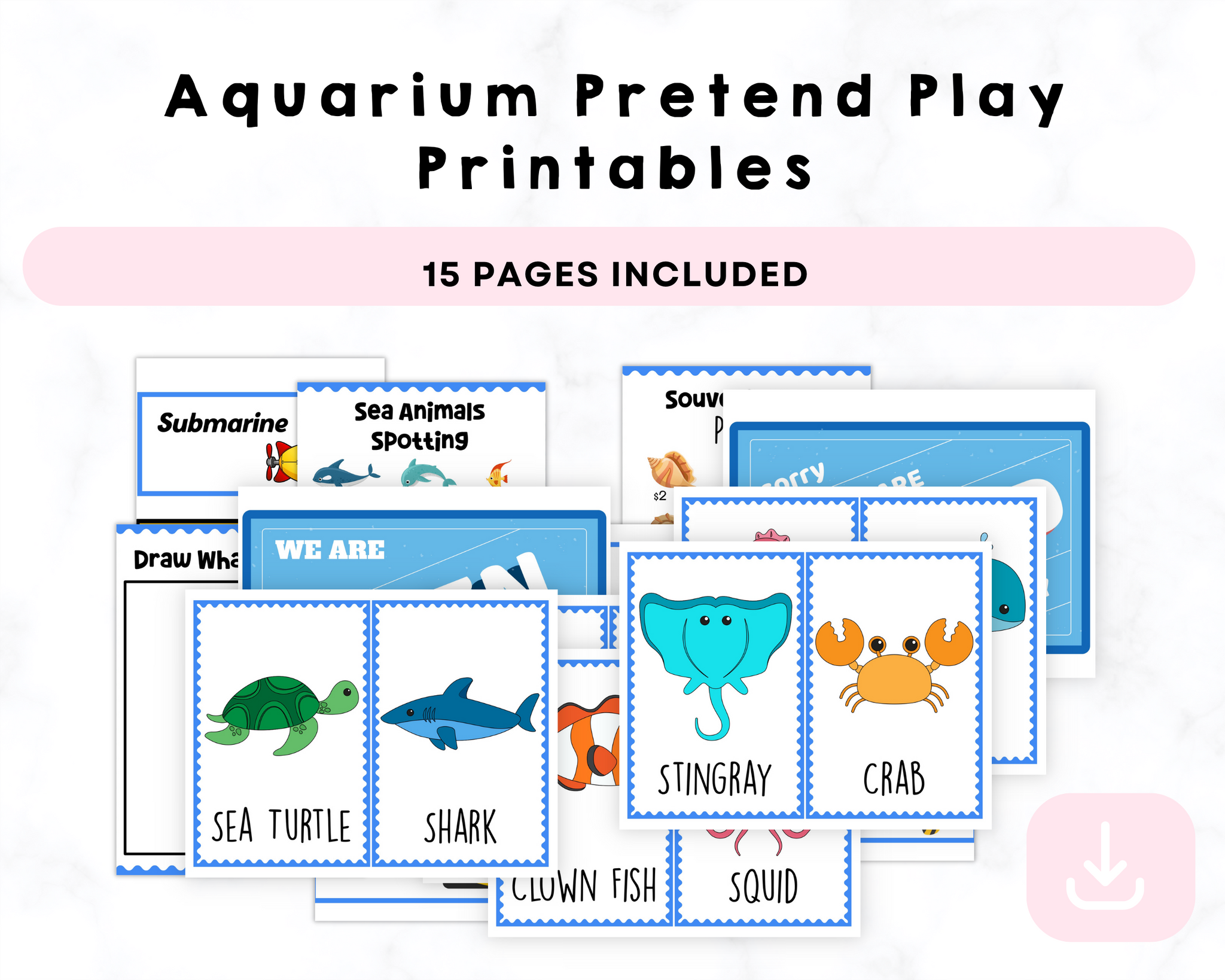 Aquarium Pretend Play Printables – CrystalandComp