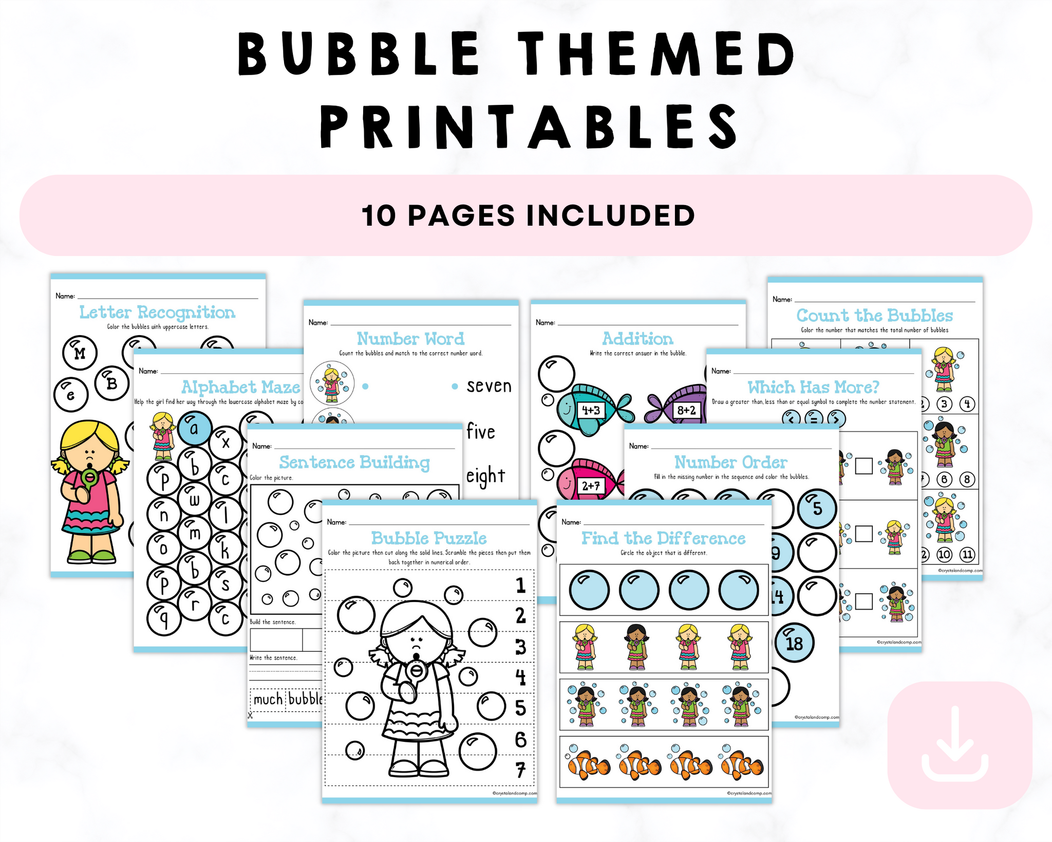 Bubble Themed Printable – CrystalandComp