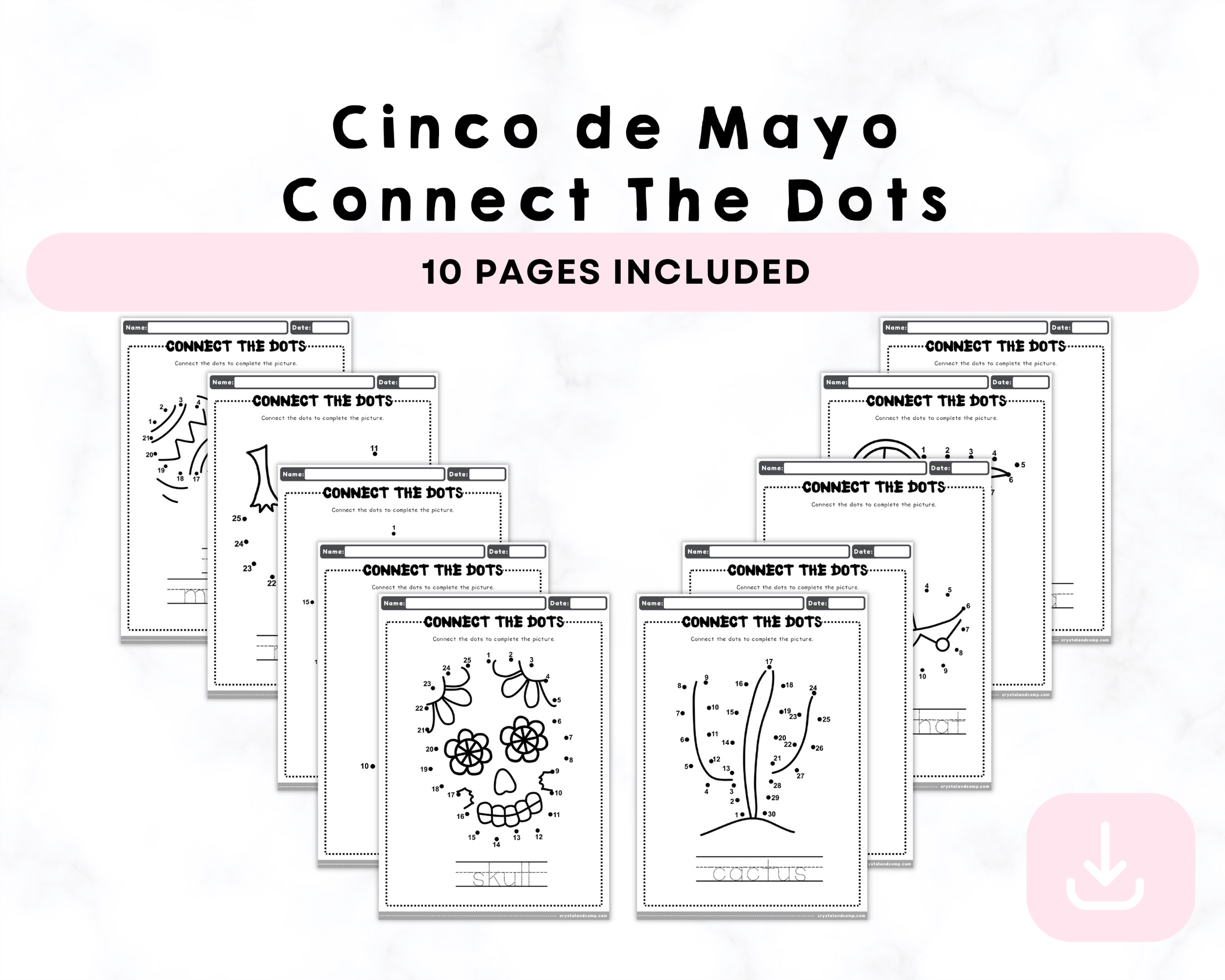 Printable Cinco de Mayo Connect the Dots – CrystalandComp