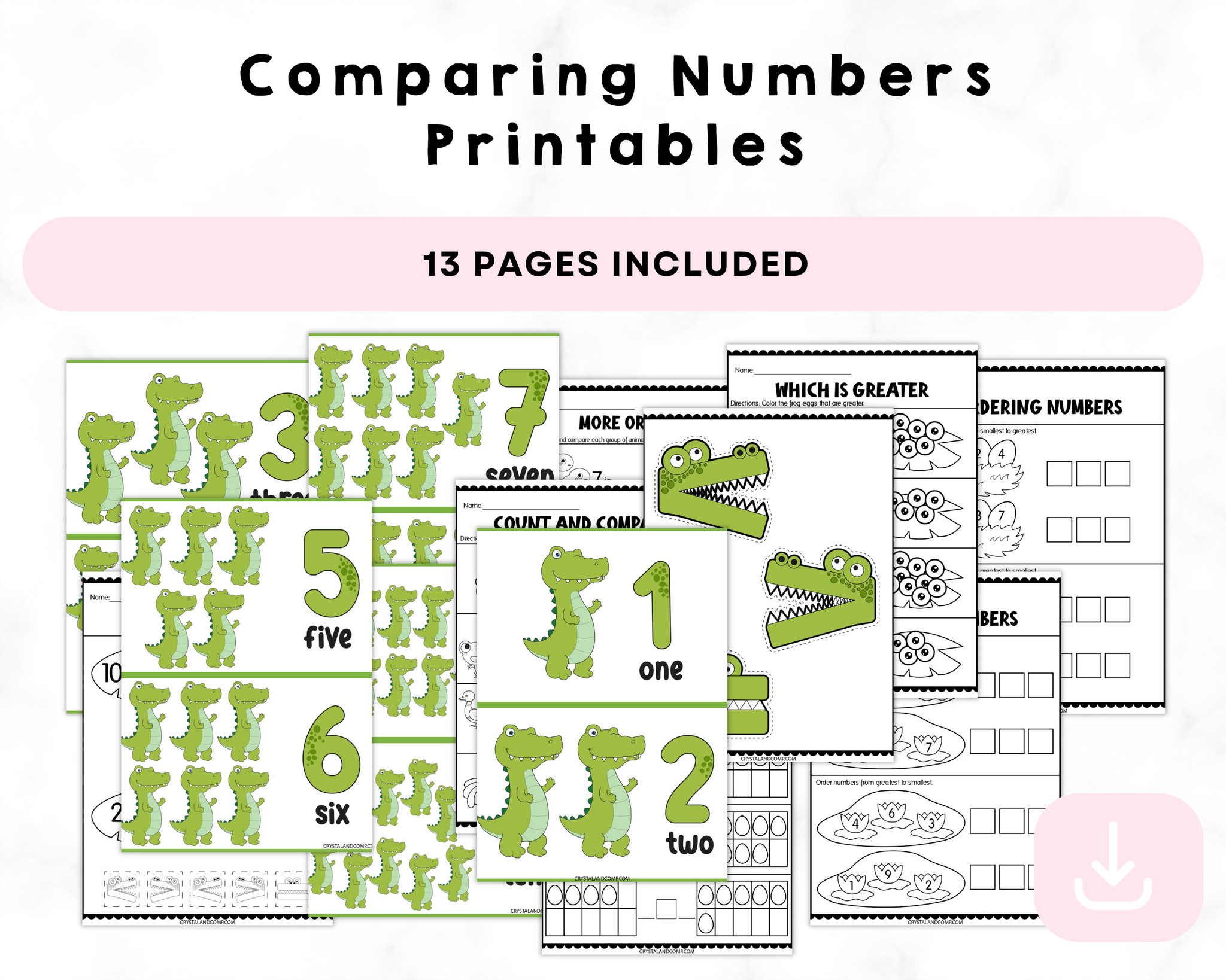 Comparing Numbers Printables – CrystalandComp