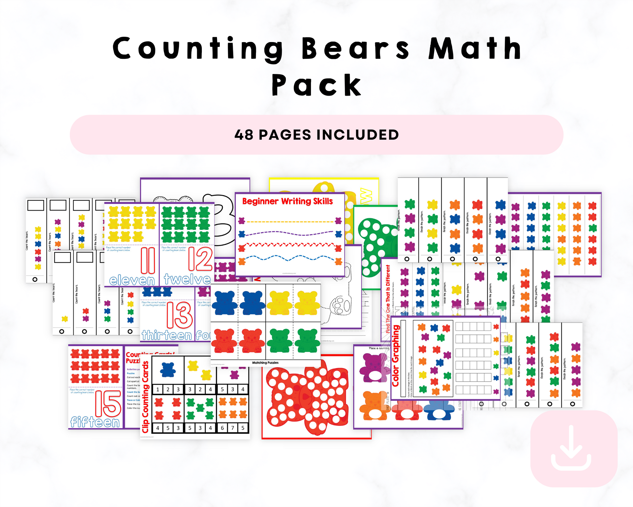 Counting Bears Math Pack Printables – CrystalandComp
