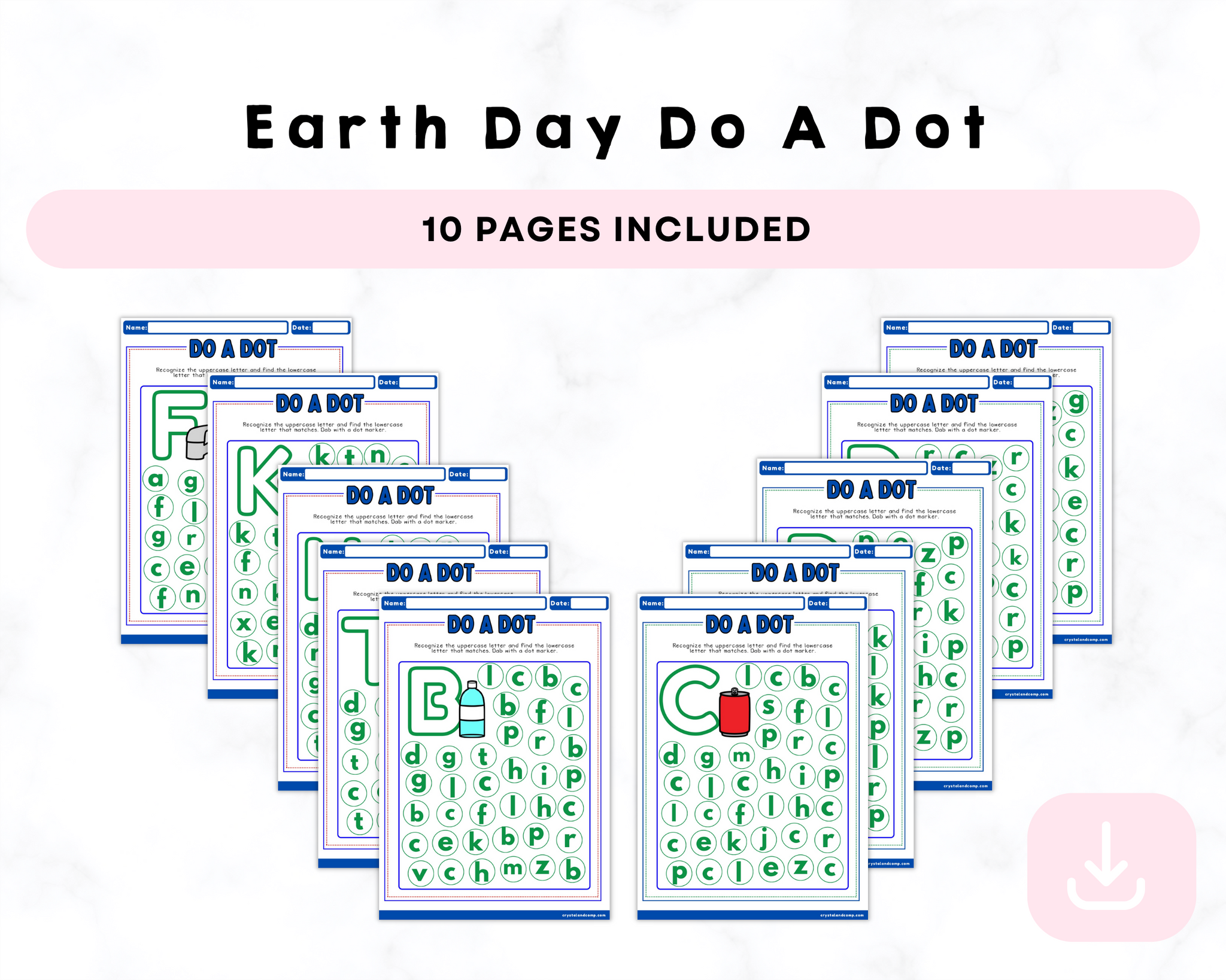 Earth Day Do a Dot Printables – CrystalandComp