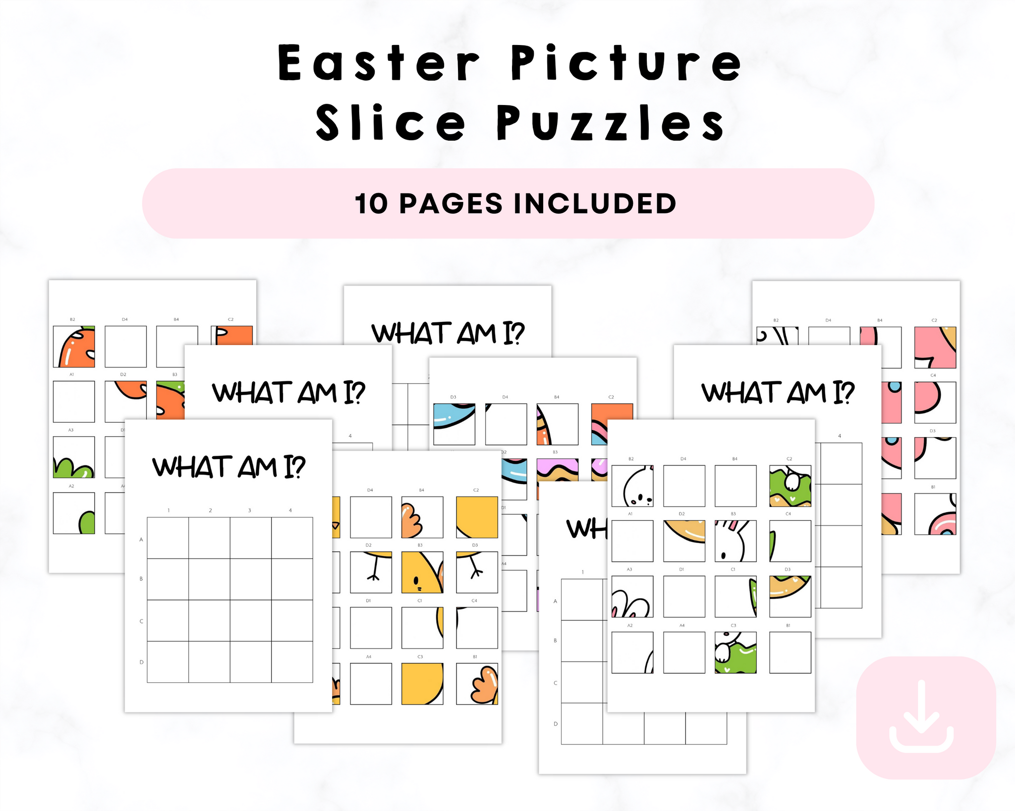 Printable Easter Picture Slice Puzzles – CrystalandComp