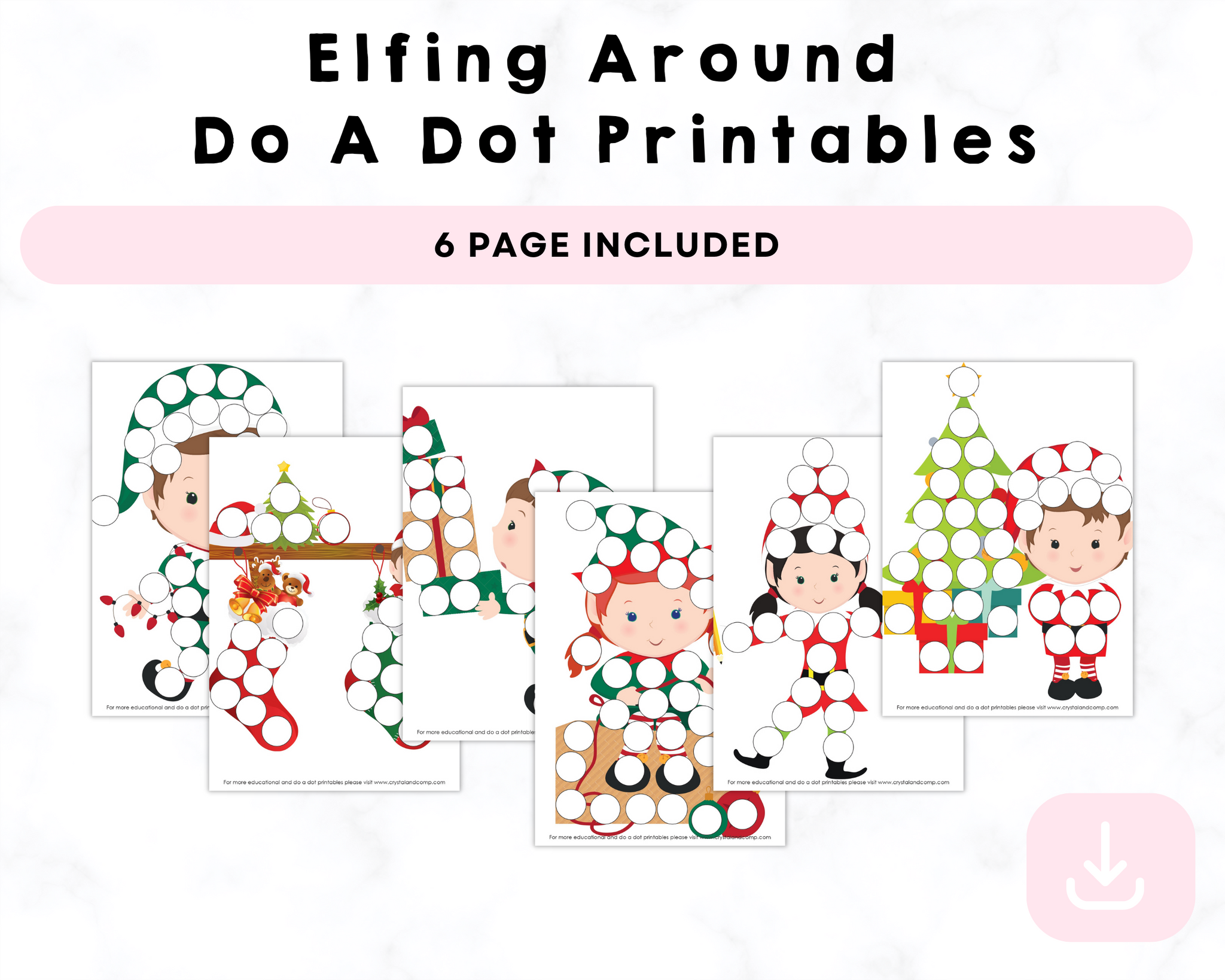 Elfing Around Do a Dot Printable Pack – CrystalandComp