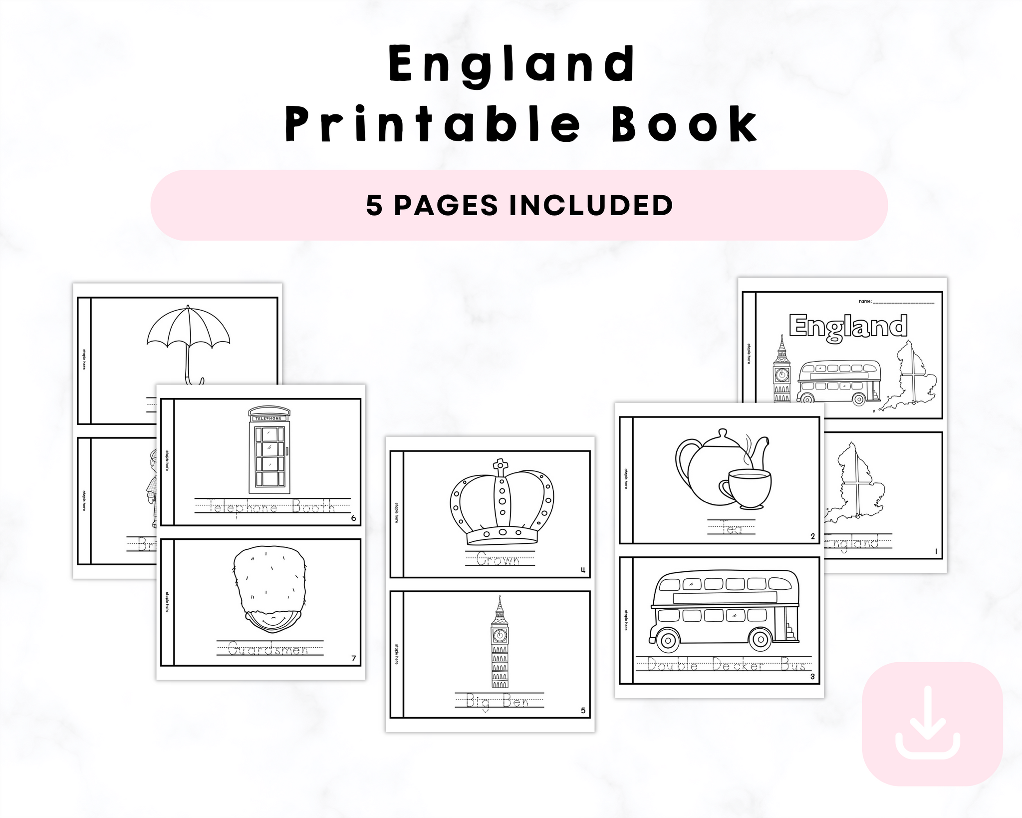 England Printable Book – CrystalandComp