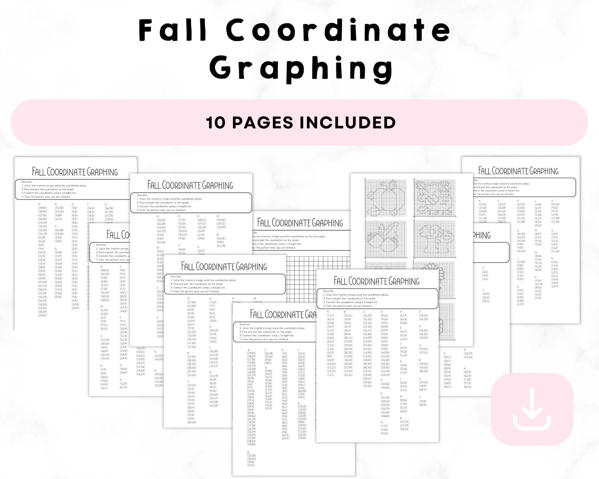 Fall Coordinate Graphing Printable – CrystalandComp