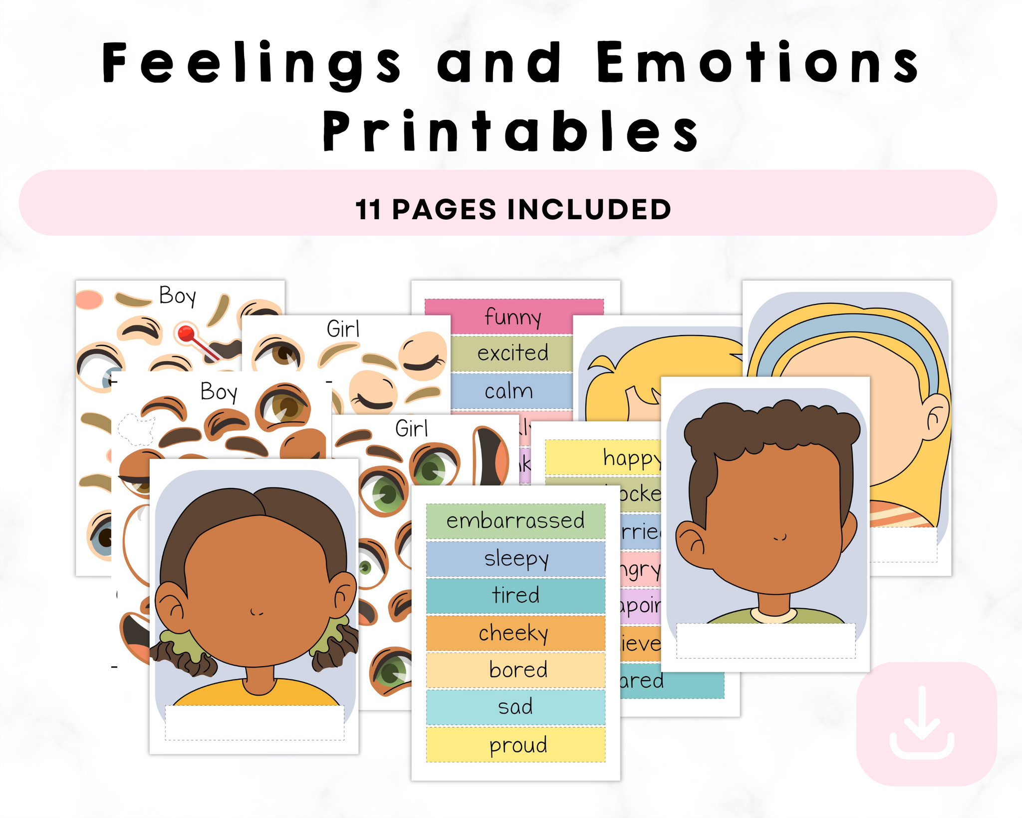 Feelings and Emotions Printables – CrystalandComp
