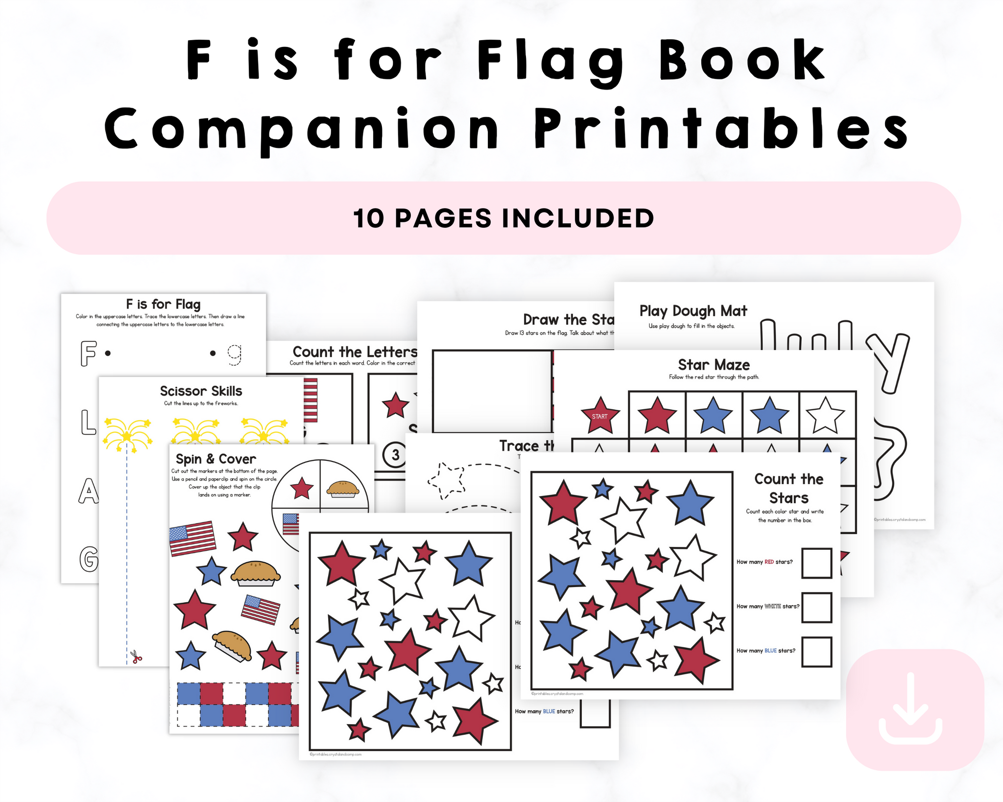 F is for Flag Book Companion Printables – CrystalandComp