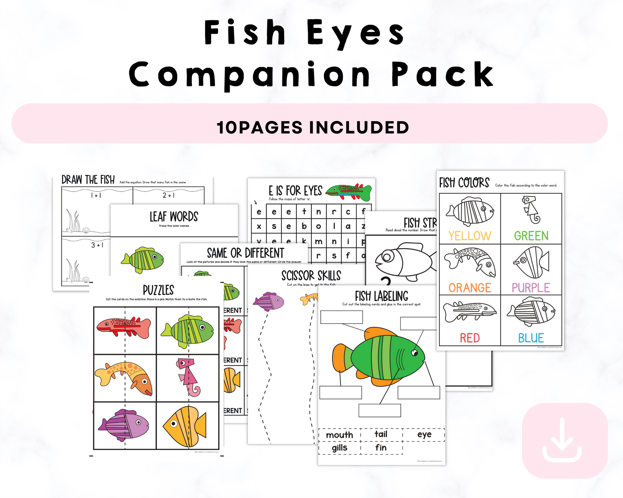 Printable Fish Eyes Companion Pack – CrystalandComp