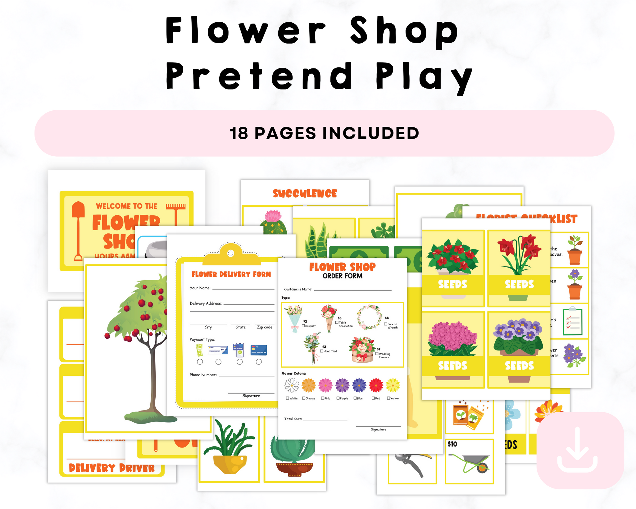 Flower Shop Pretend Play Printable – CrystalandComp