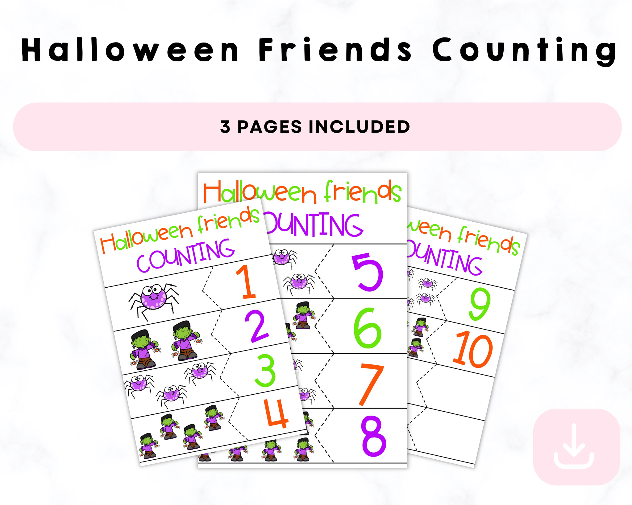 Halloween Friends Counting Printables – CrystalandComp