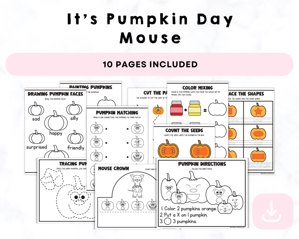 It's Pumpkin day Mouse Printables – CrystalandComp
