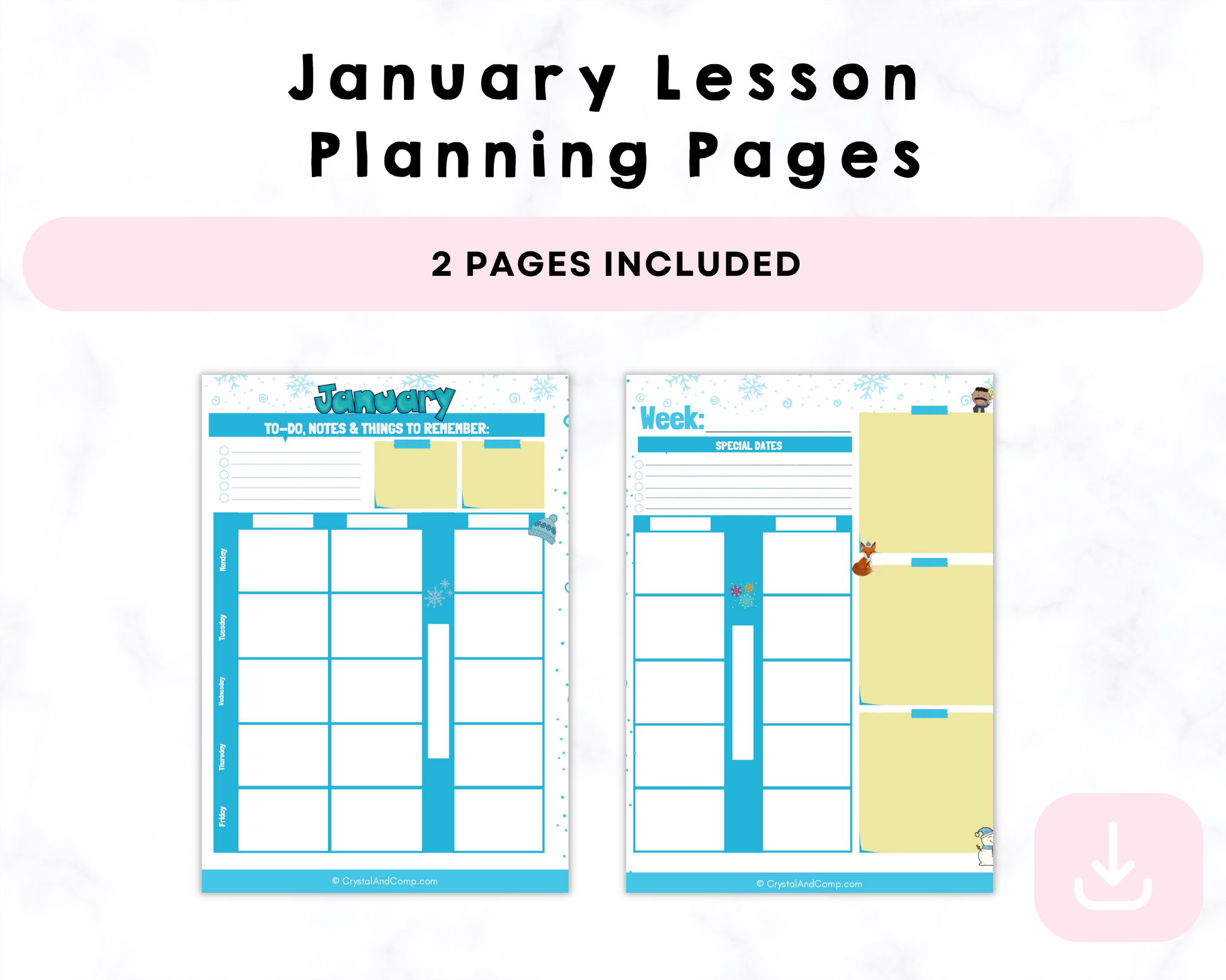 January Lesson Planning Printable – CrystalandComp