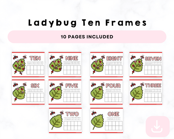 Printable Ladybug Ten Frames – CrystalandComp