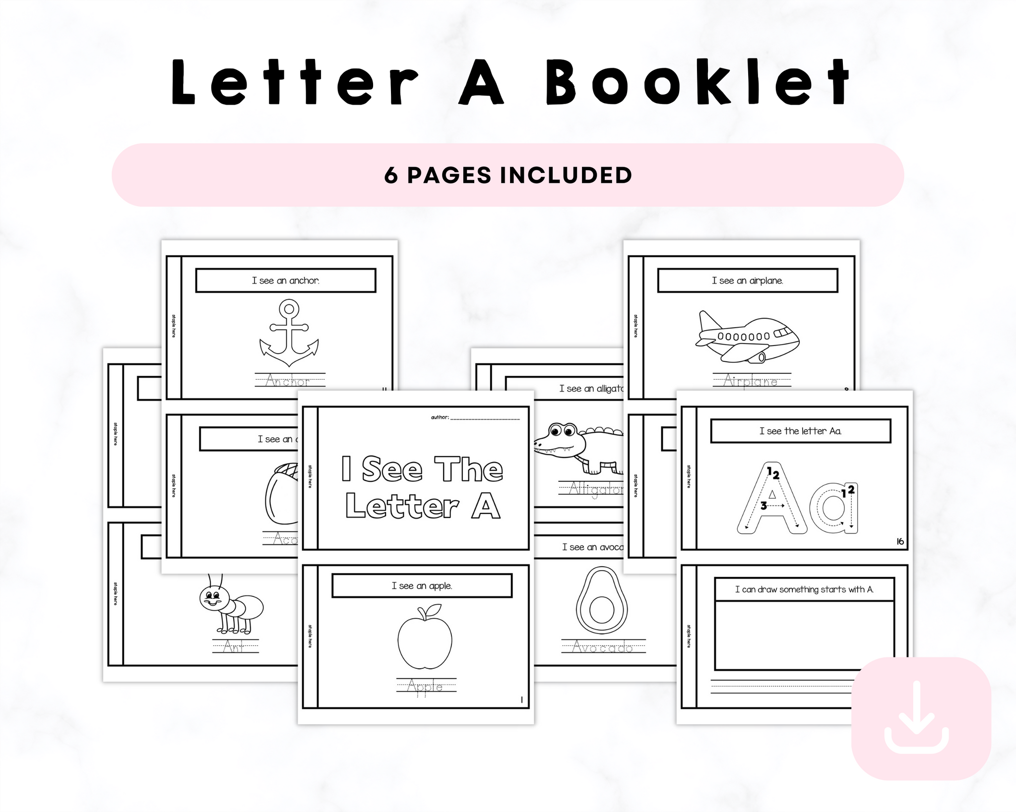 I See The Letter A Printable Book – CrystalandComp