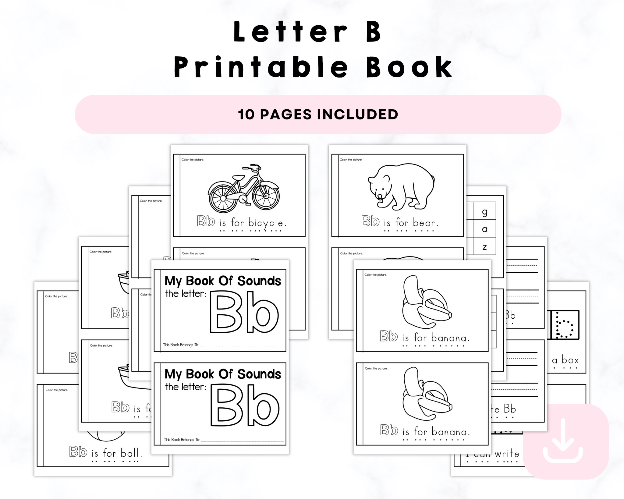 Letter B Printable Book – CrystalandComp