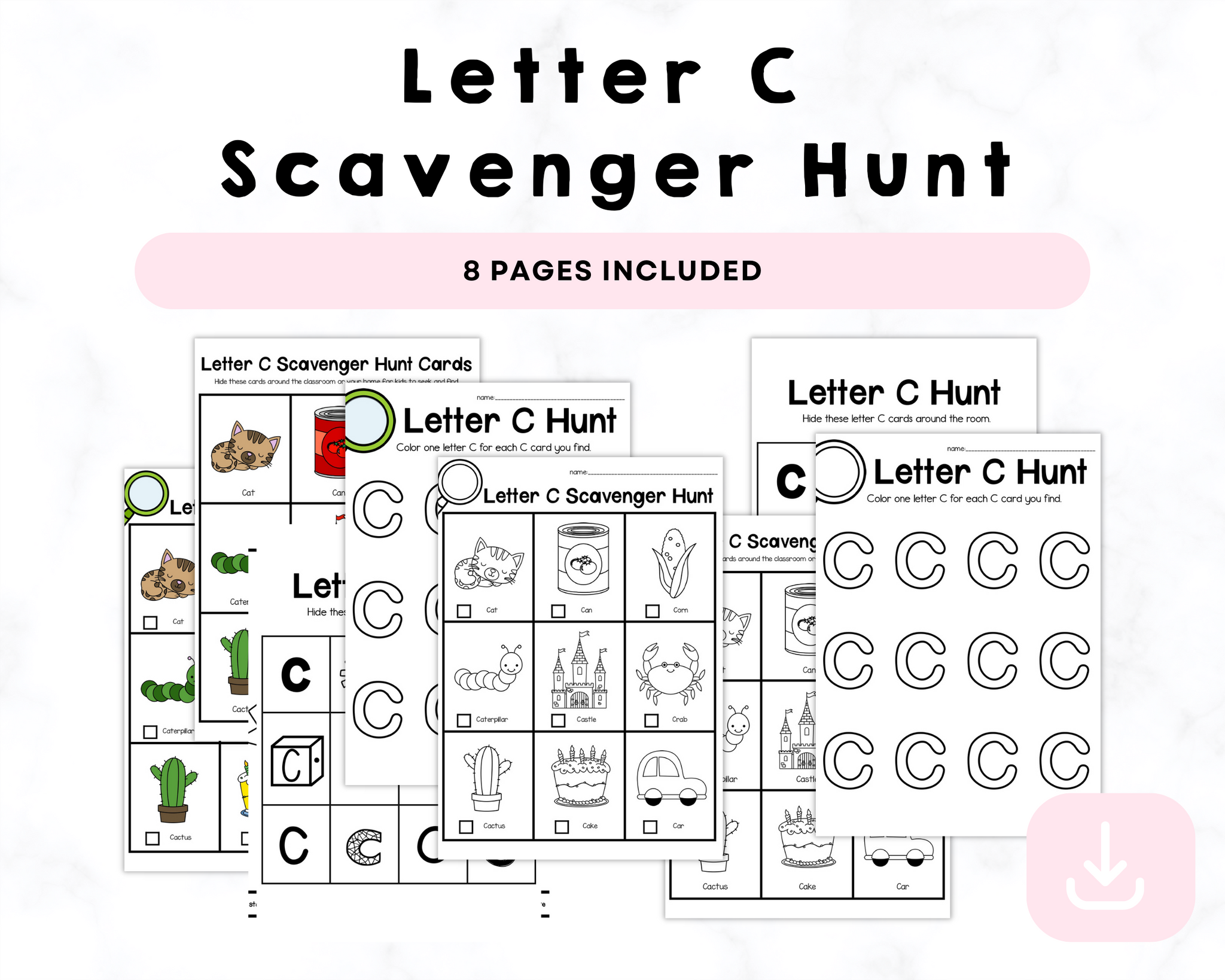 Letter C Scavenger Hunt Printable – CrystalandComp