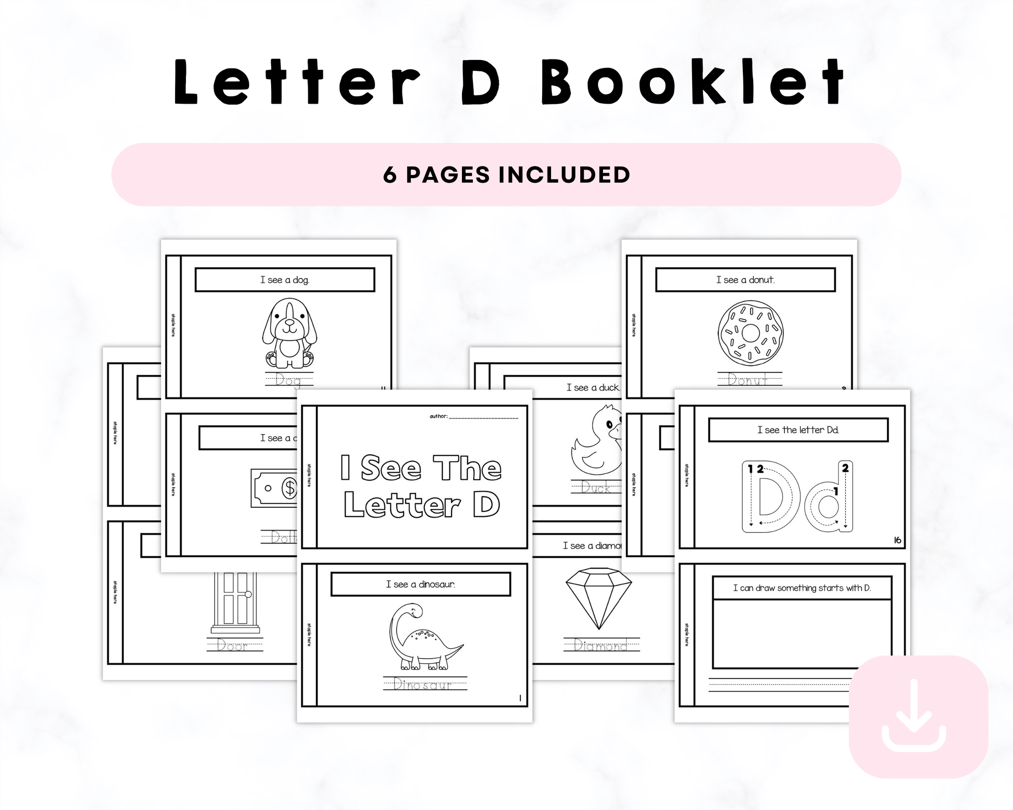 I See The Letter D Printable Book – CrystalandComp