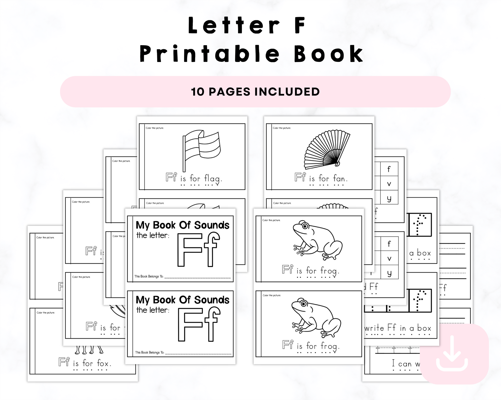 Letter F Printable Book – CrystalandComp