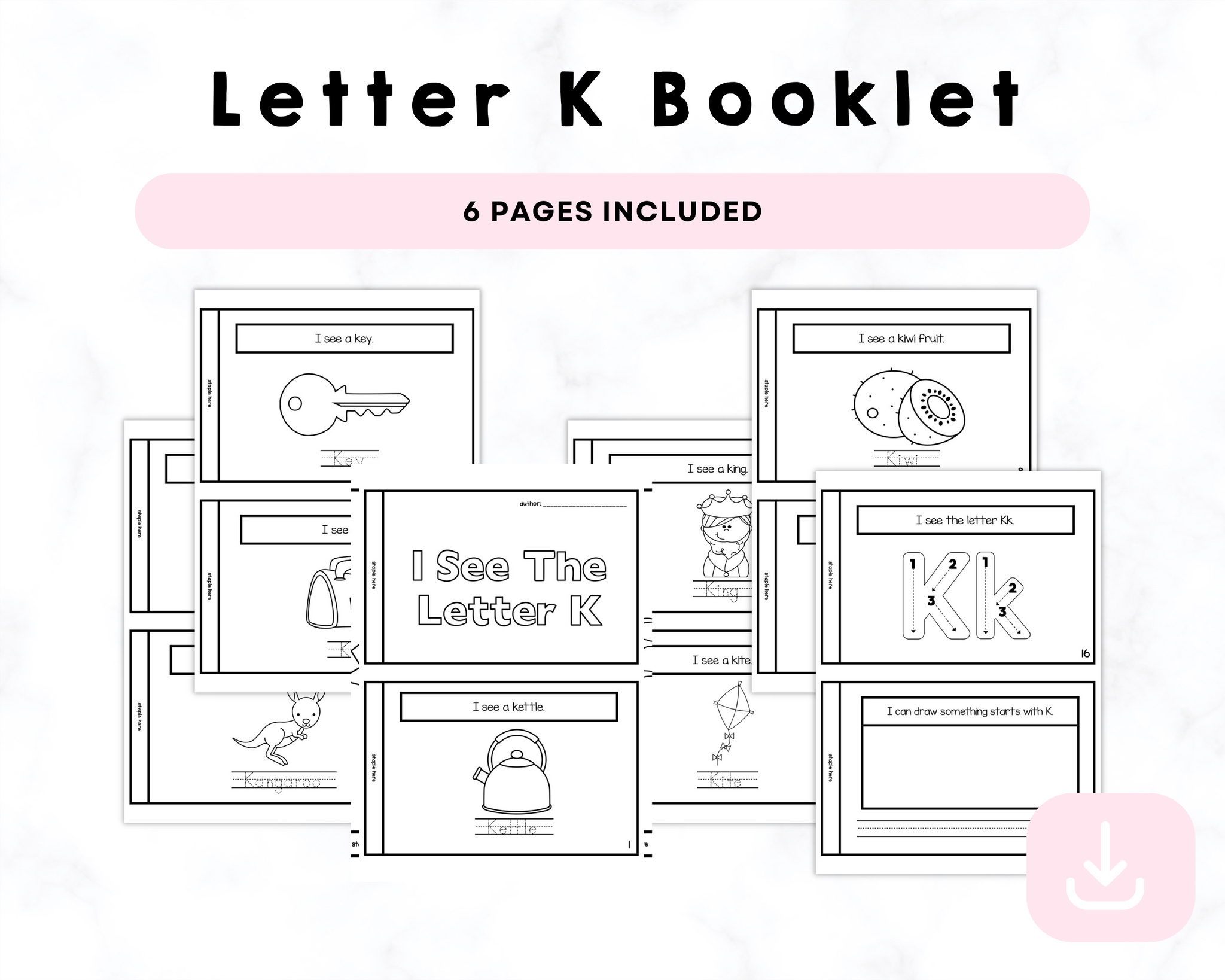I See The Letter K Printable Book – CrystalandComp