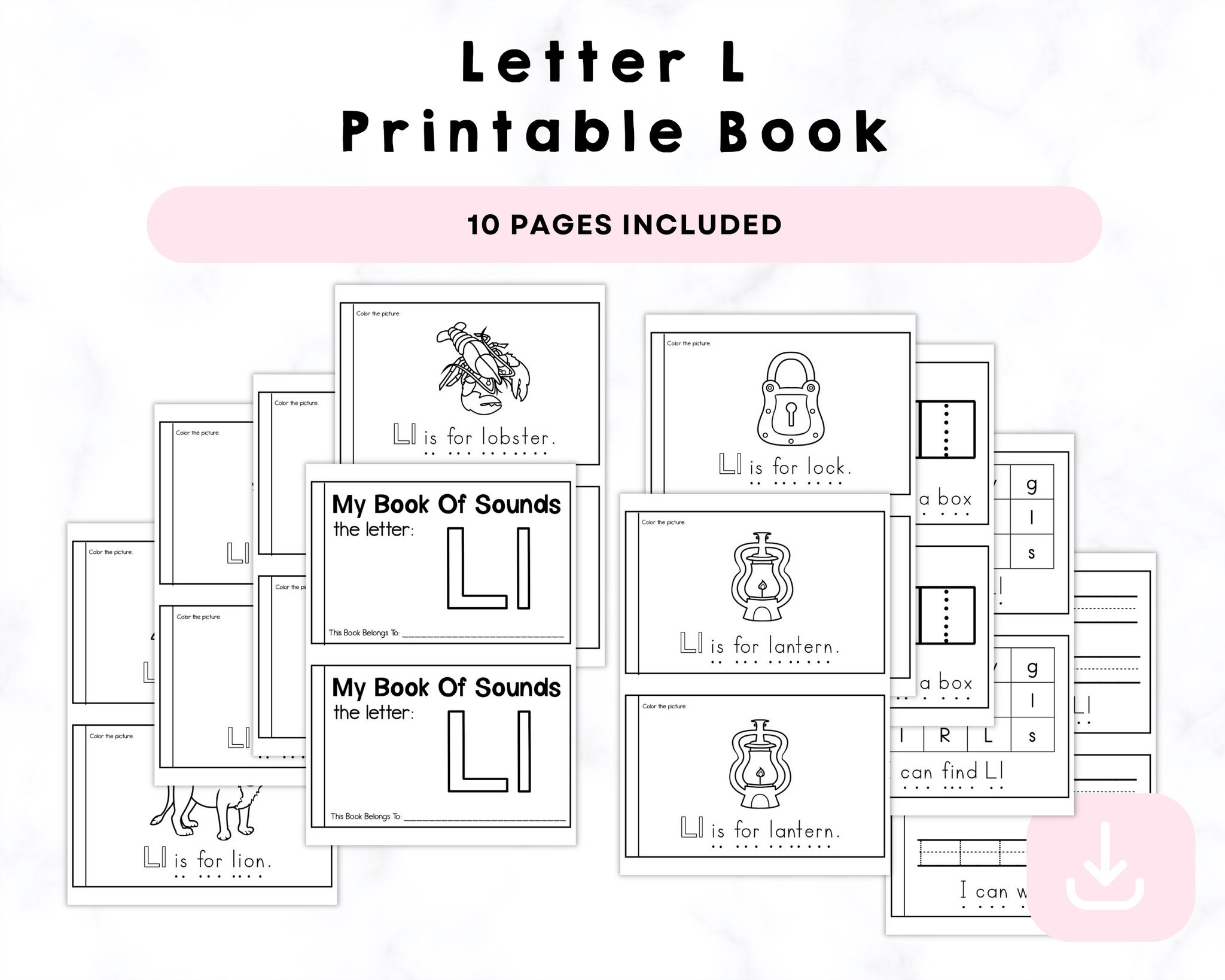 Letter L Printable Book – CrystalandComp