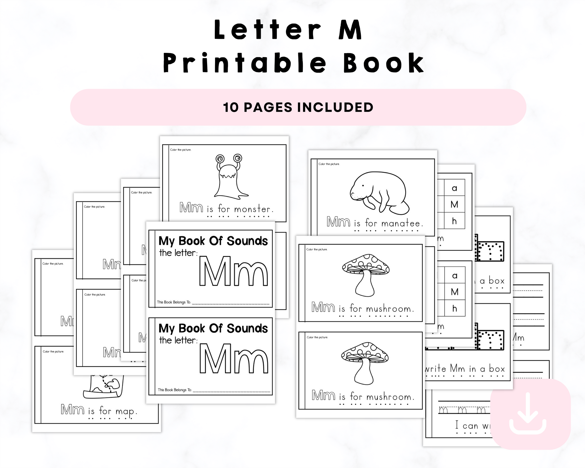 Letter M Printable Book – CrystalandComp
