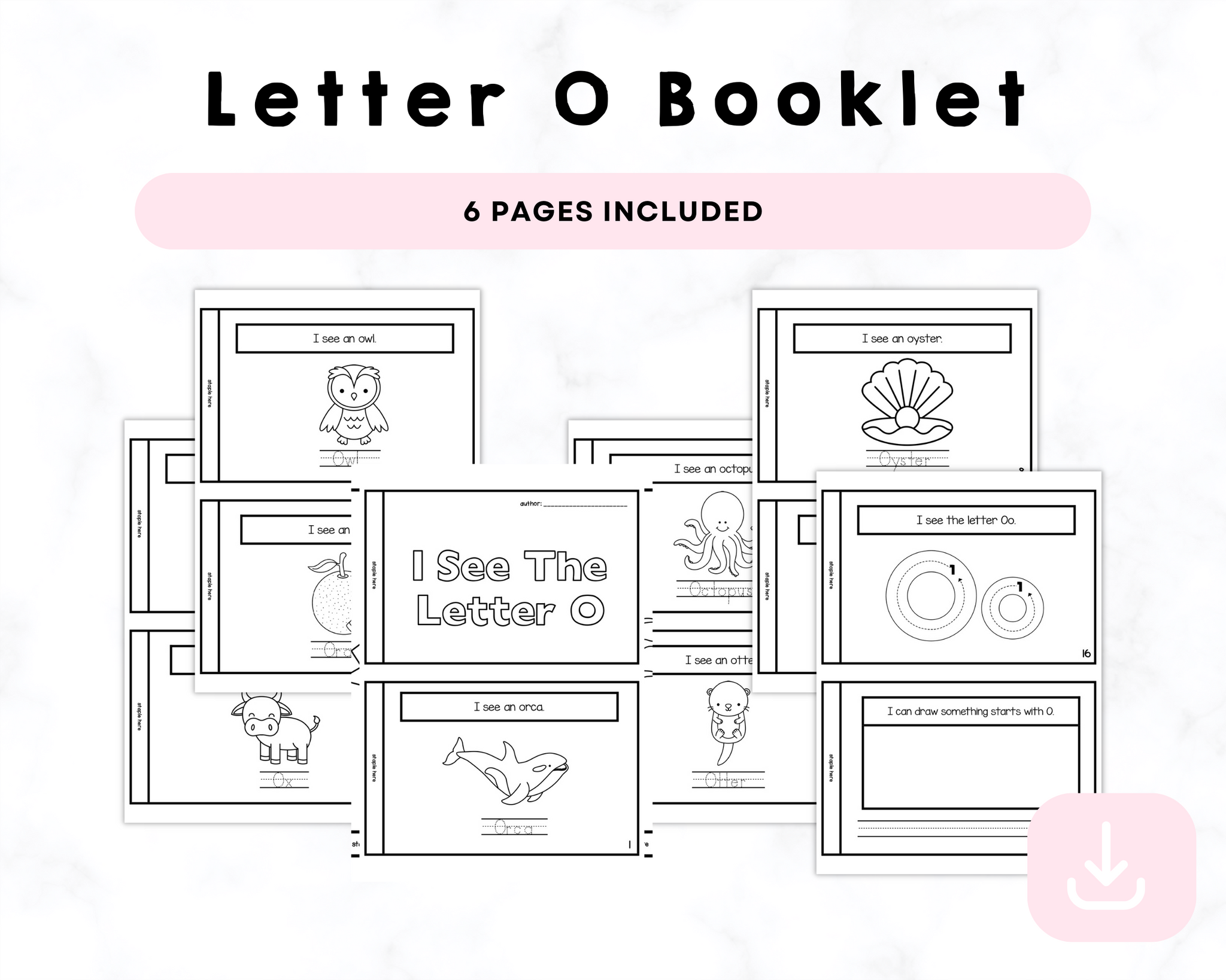 I See The Letter O Printable Book – CrystalandComp