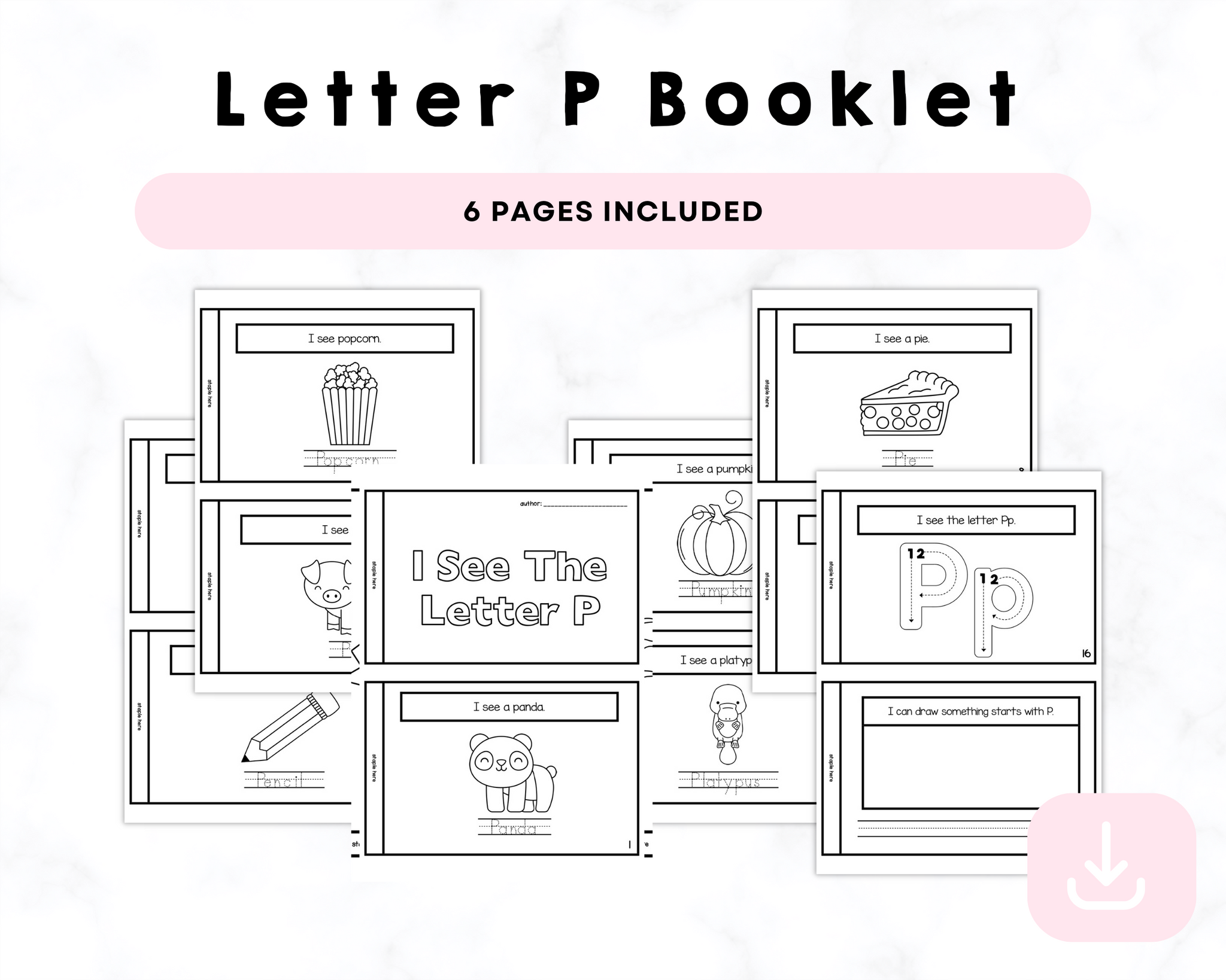 I See The Letter P Printable Book – CrystalandComp