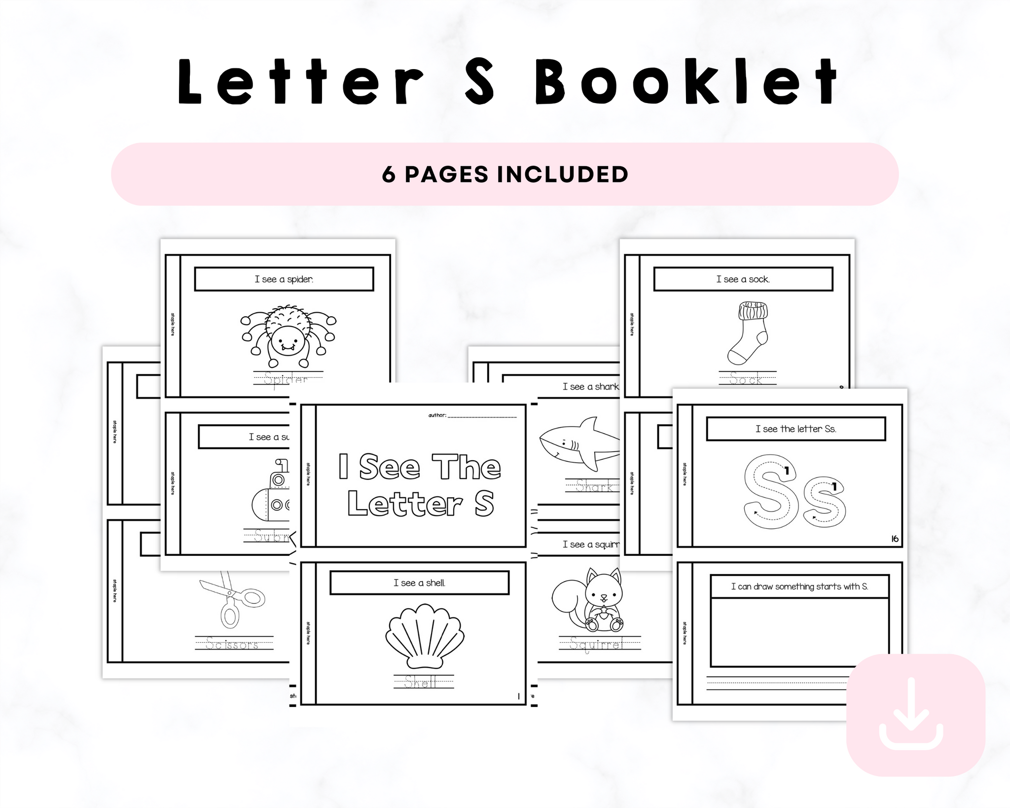 I See The Letter S Printable Book – CrystalandComp