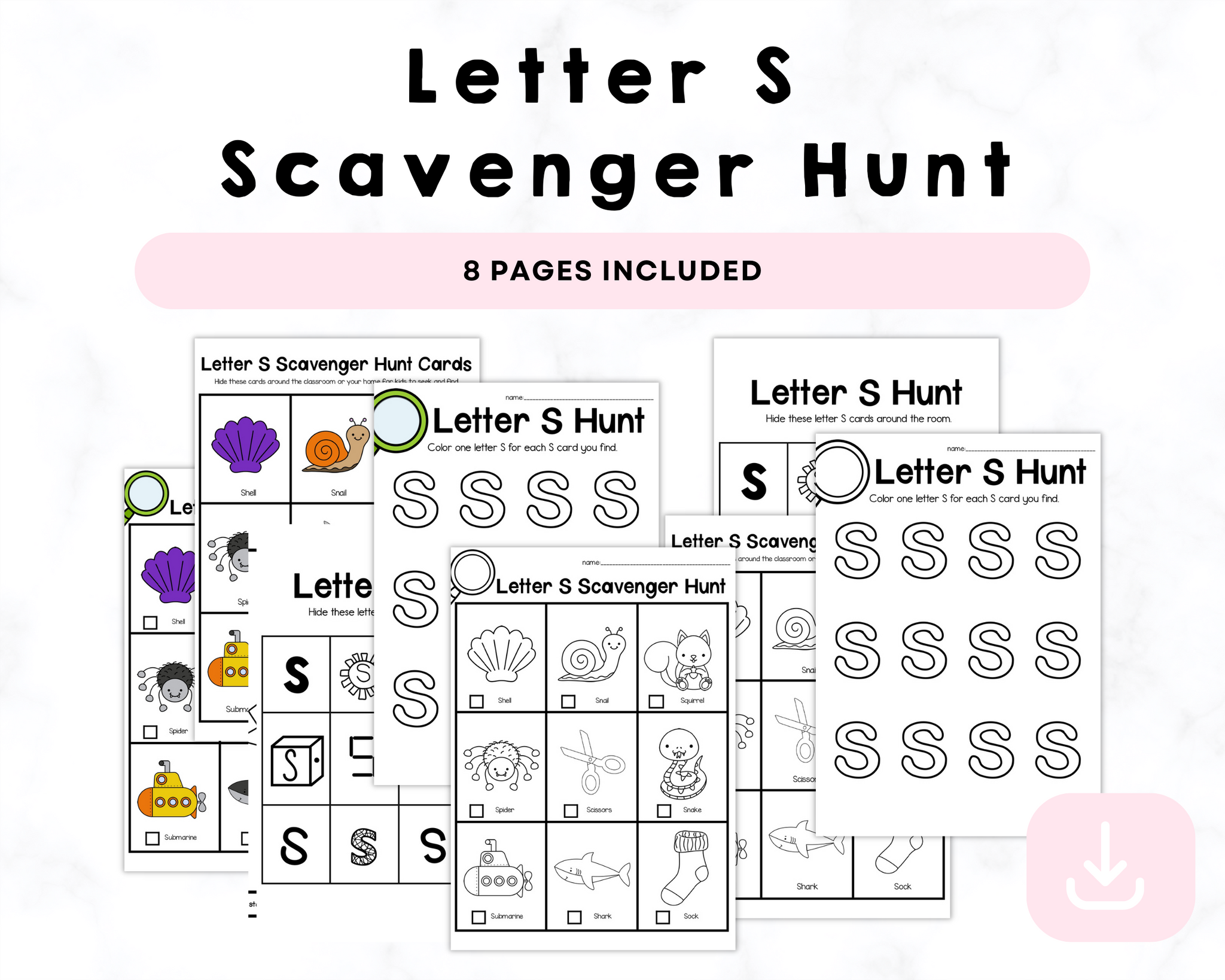 Letter S Scavenger Hunt Printables – CrystalandComp