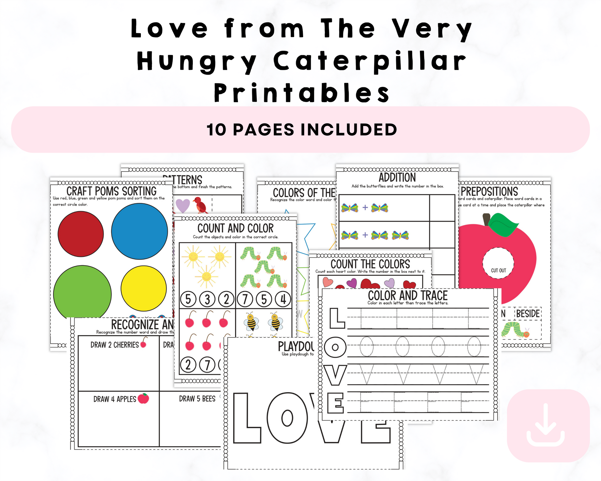 Love from The Very Hungry Caterpillar Printables – CrystalandComp