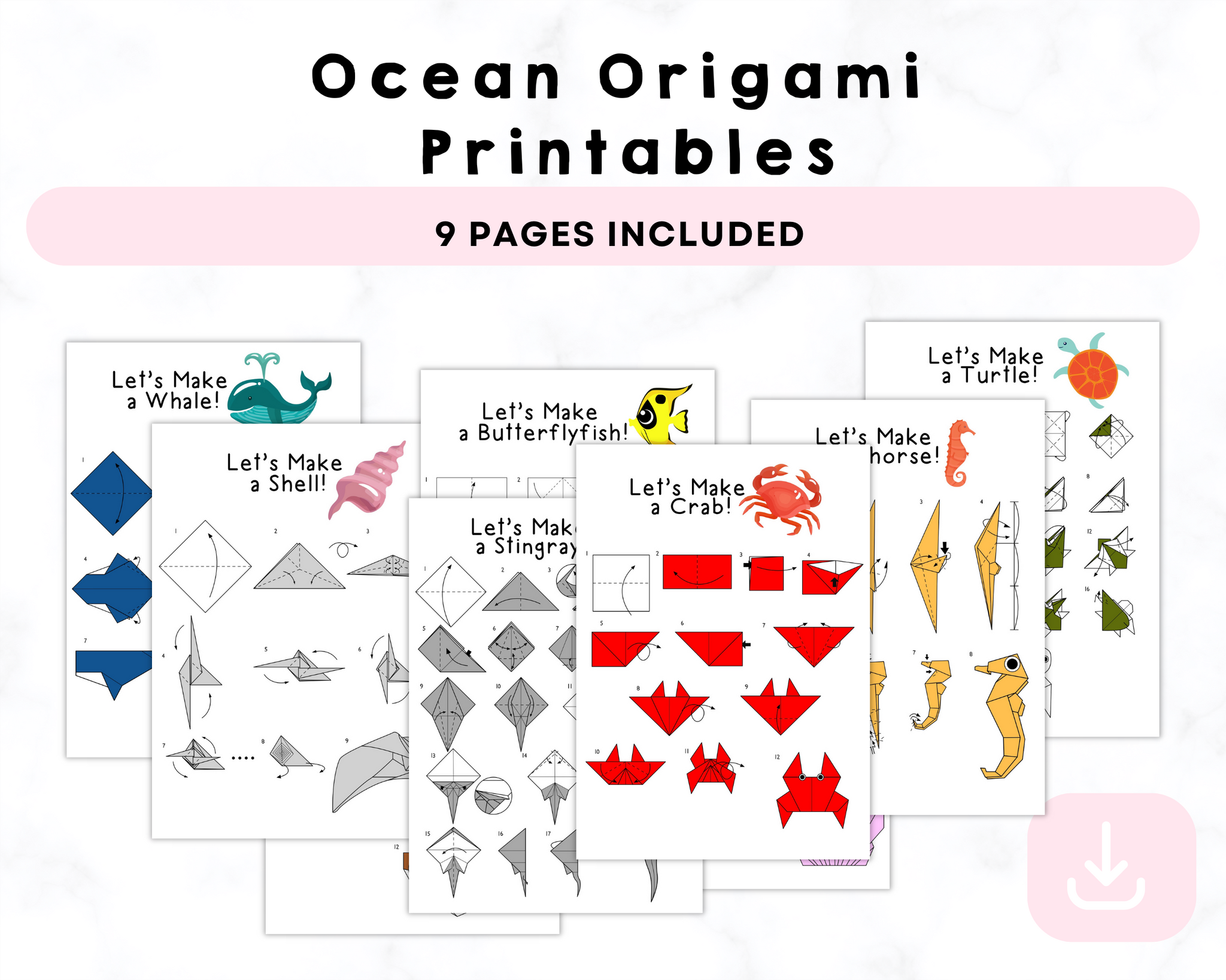 Ocean Origami Printables – CrystalandComp