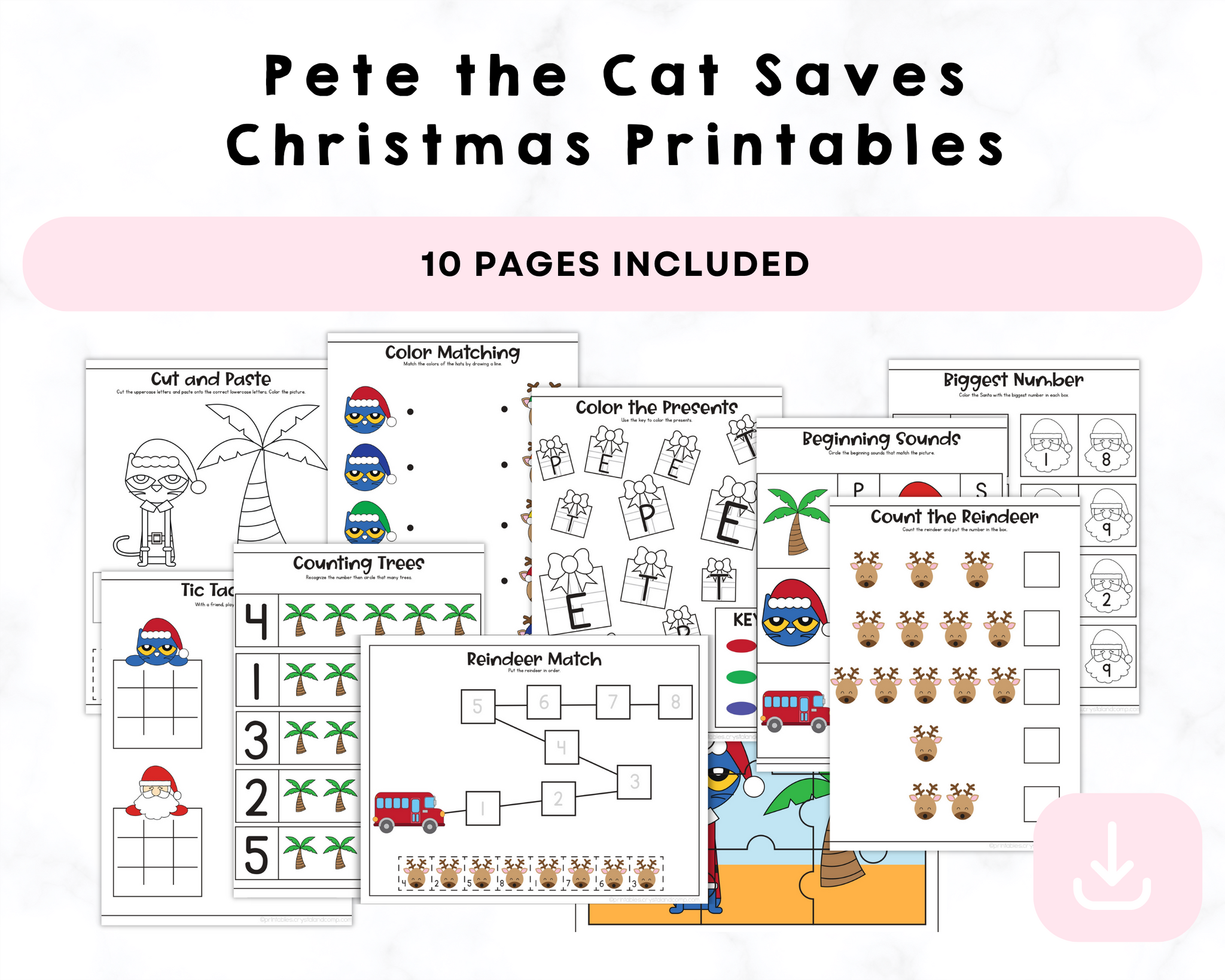 Pete The Cat Saves The Christmas Printables – CrystalandComp