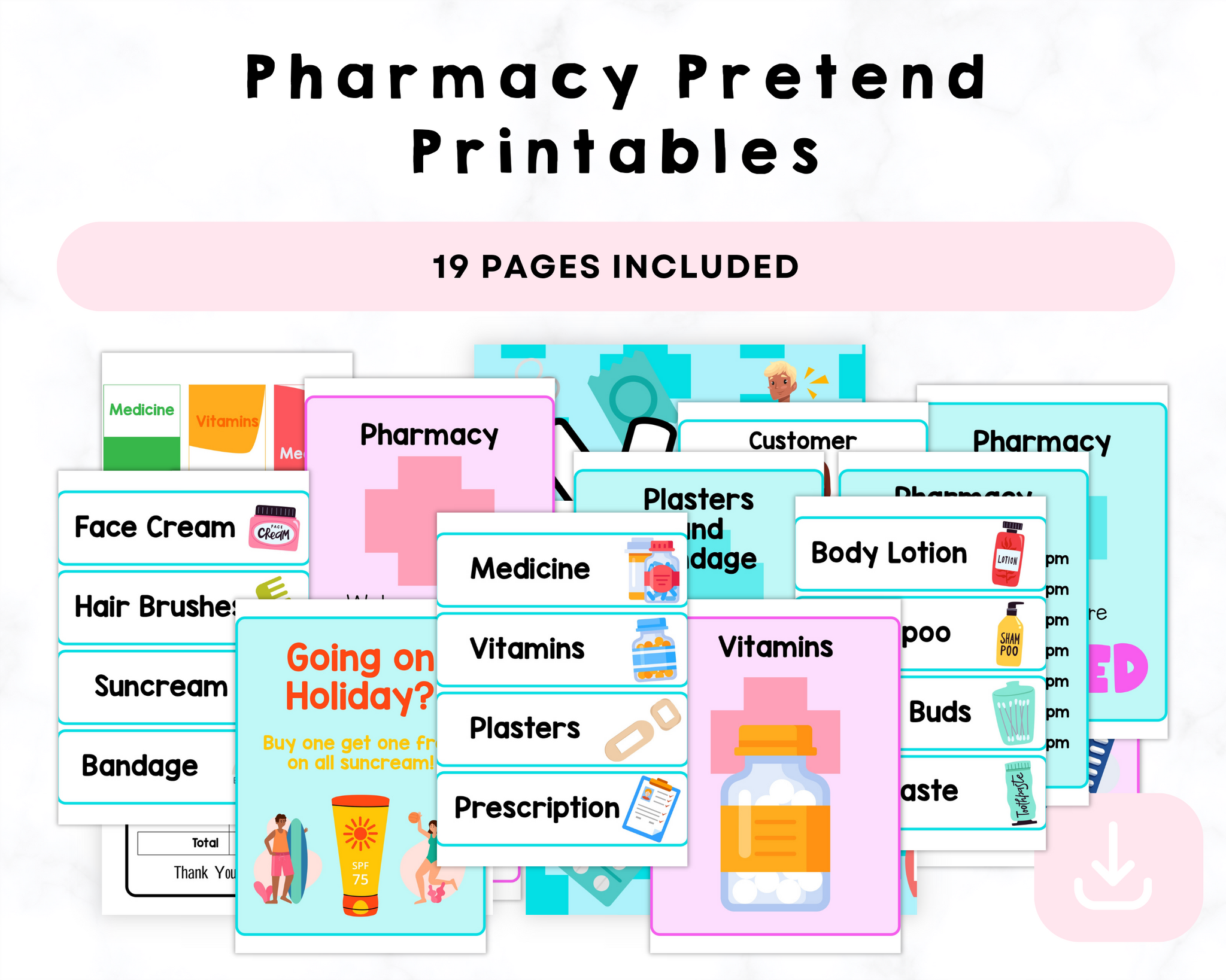 Pharmacy Pretend Printables – CrystalandComp