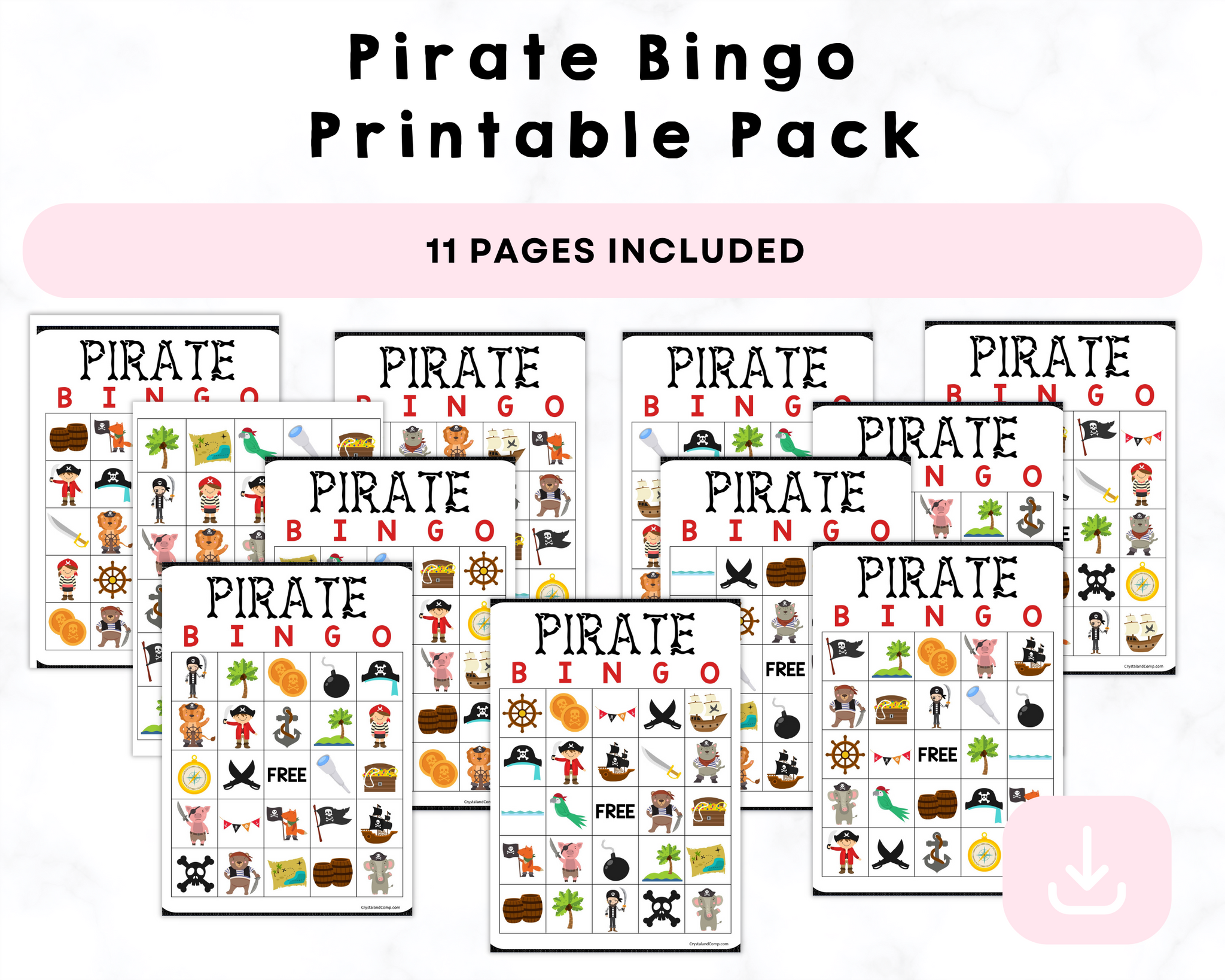 Pirate Bingo Printable Pack – CrystalandComp