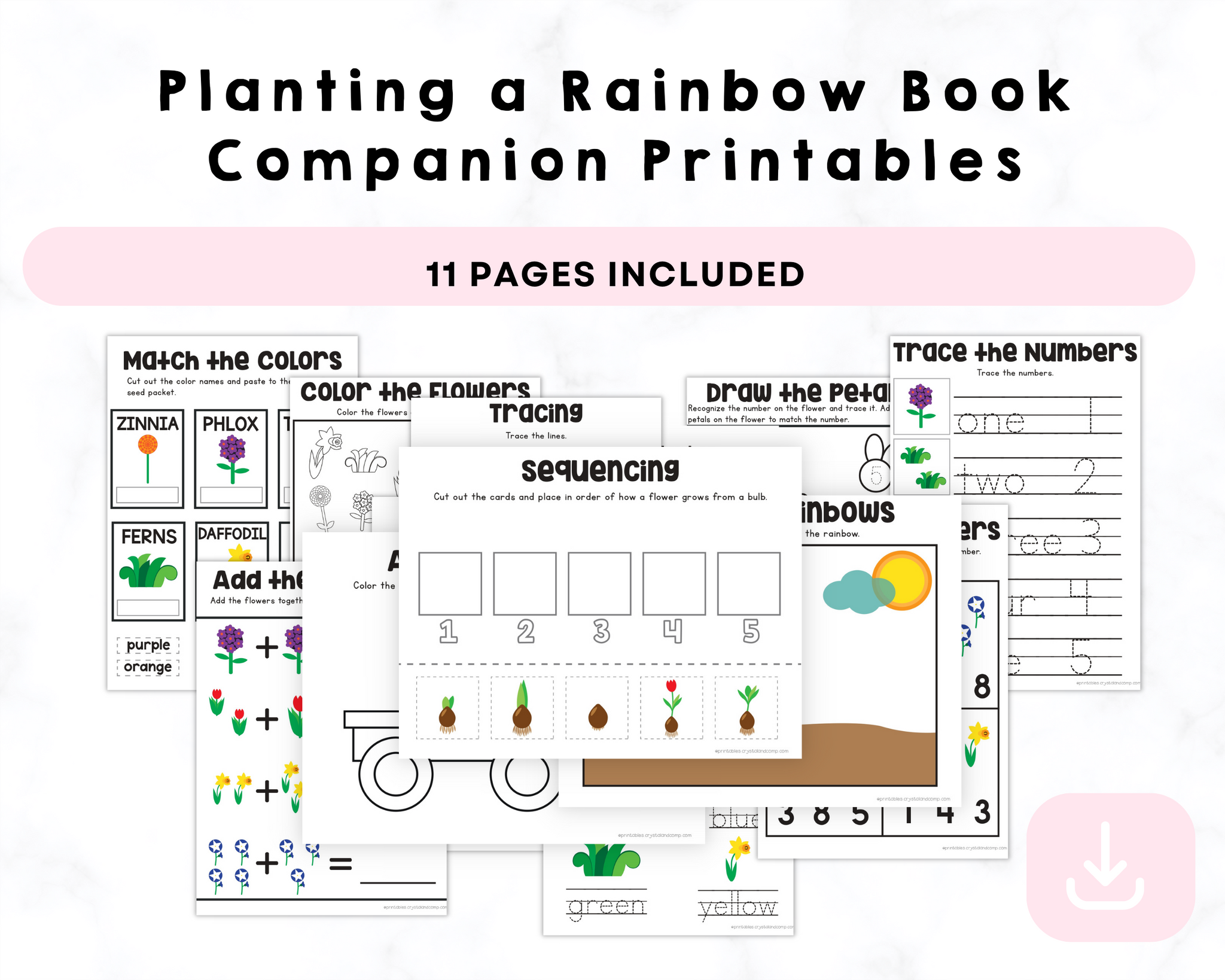 Planting a Rainbow Book Companion Printables – CrystalandComp