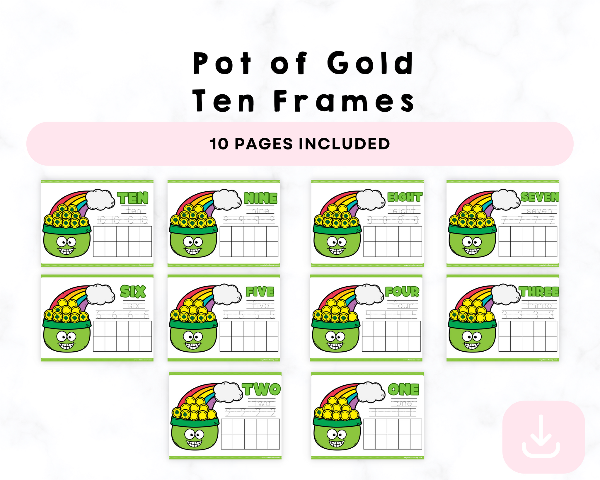 Pot of Gold Ten Printable Frames – CrystalandComp
