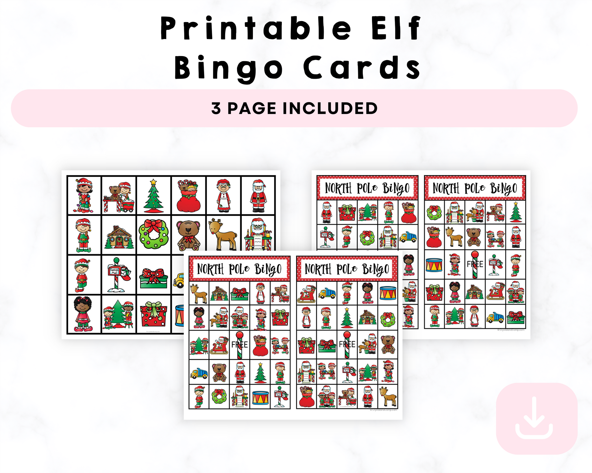 Printable Elf Bingo Cards – CrystalandComp