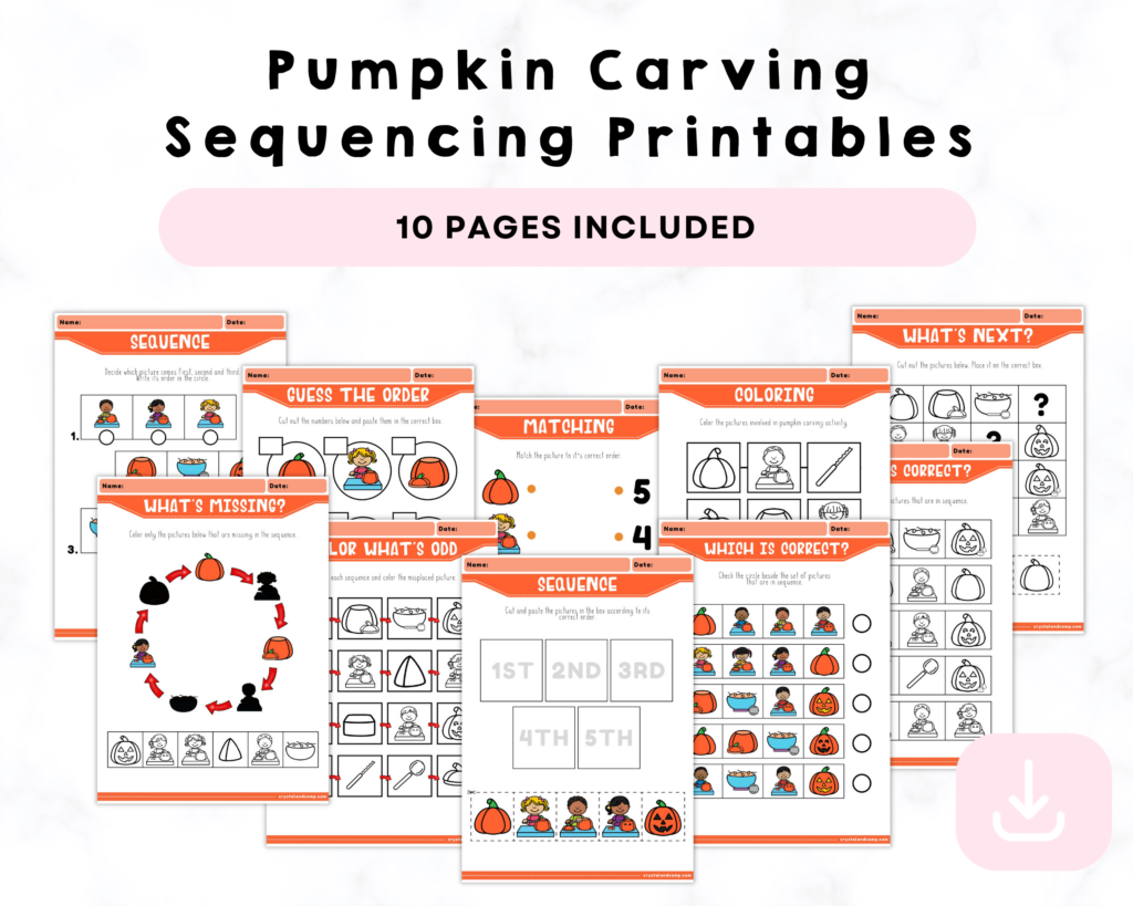 Printable Pumpkin Carving Sequencing Printables – CrystalandComp